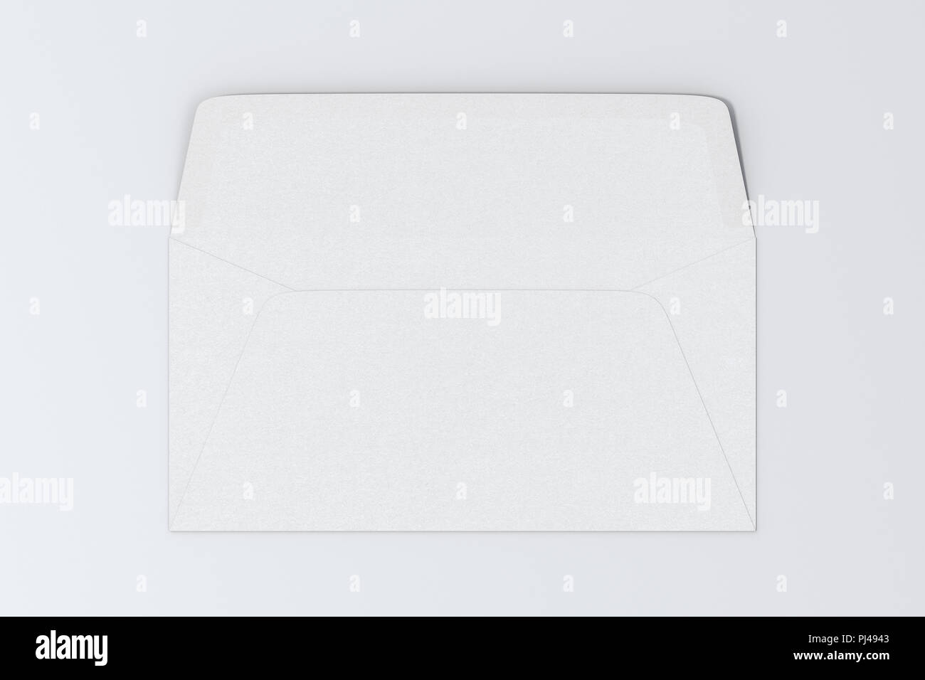 White blank open envelope on white background. 3d render Stock Photo ...