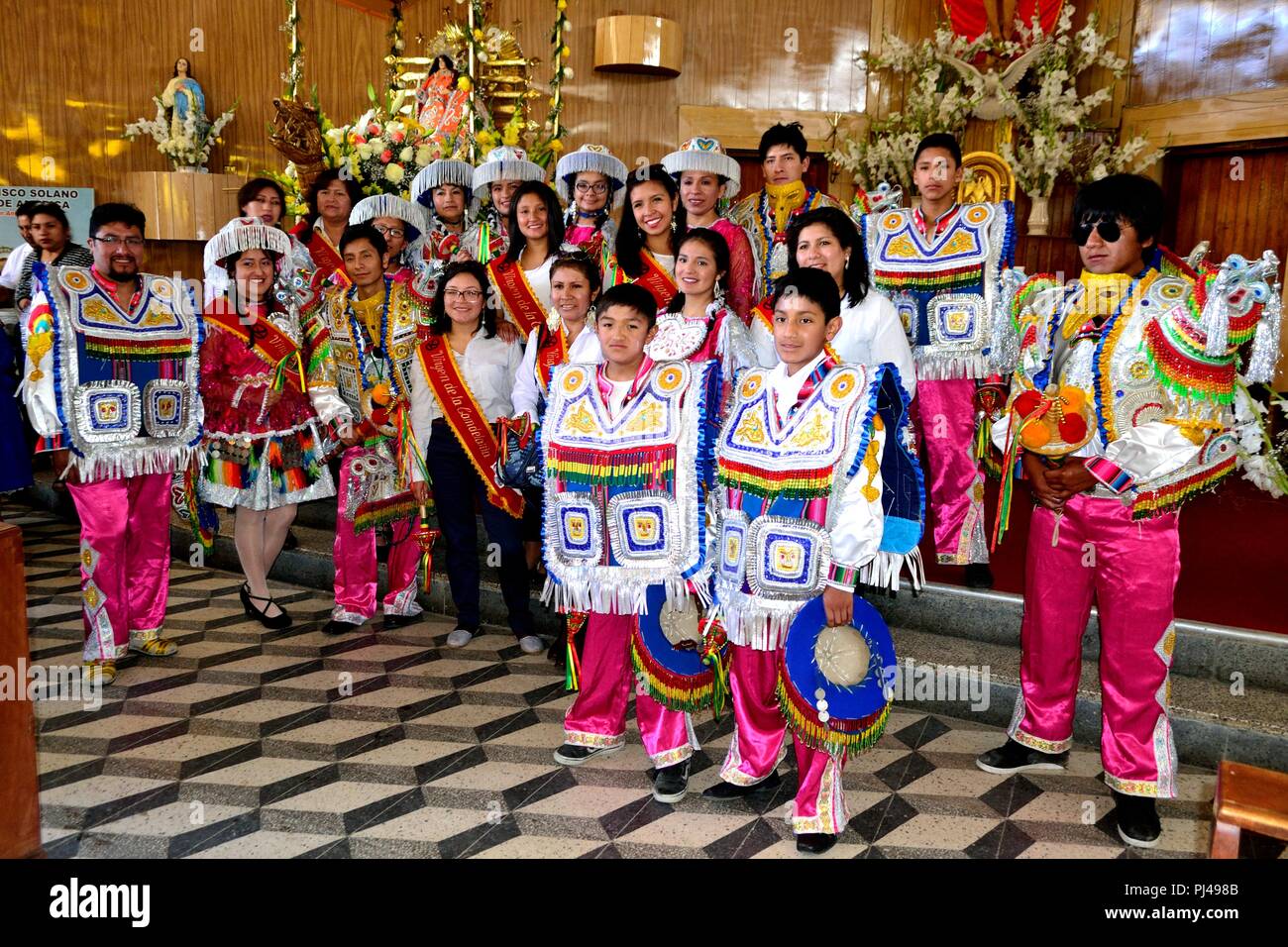 Mass -Virgen de la Candelaria - Carnival in HUARAZ. Department of ...