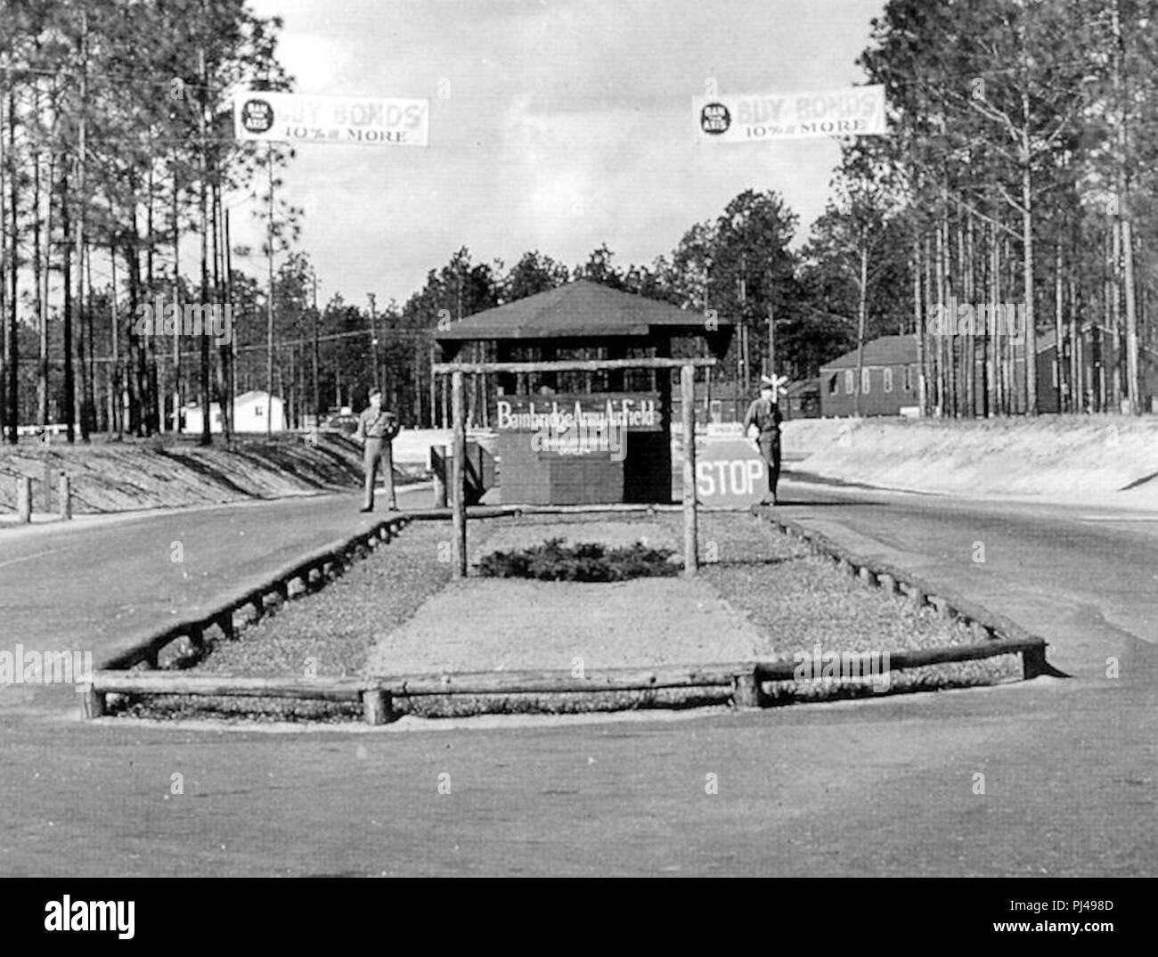 Bainbridge Army Airfield - Main Gate Stock Photo - Alamy