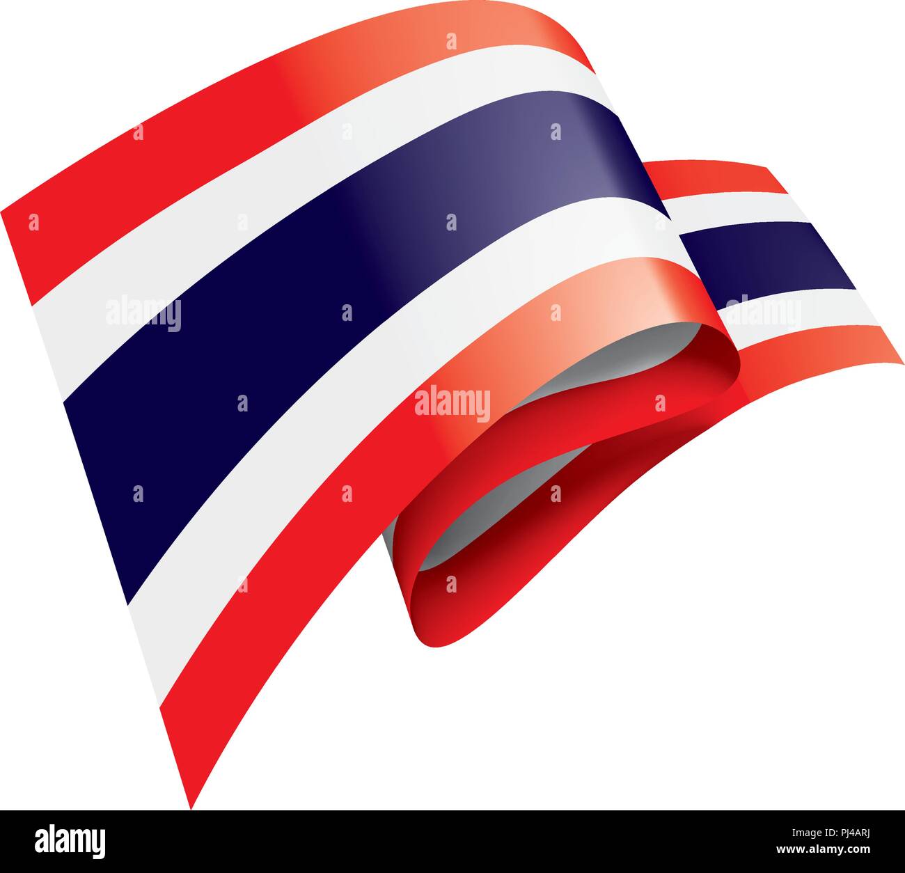 Thailand flag, vector illustration on a white background Stock Vector ...