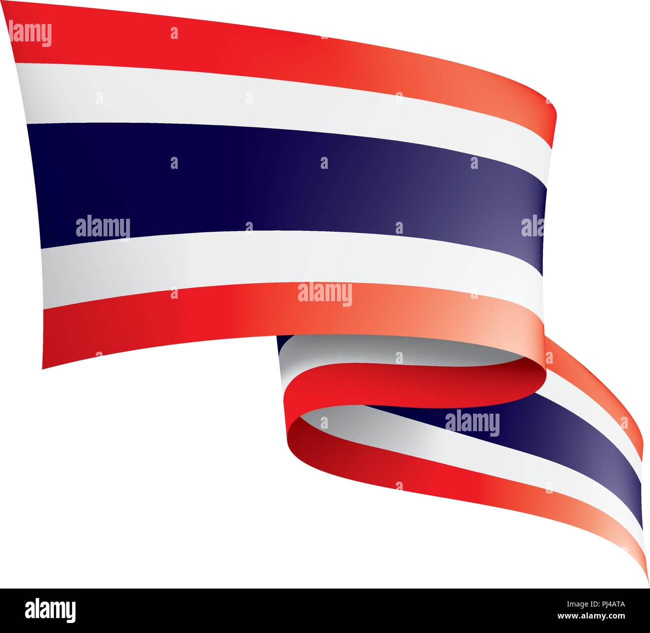 Thailand flag, vector illustration on a white background Stock Vector ...