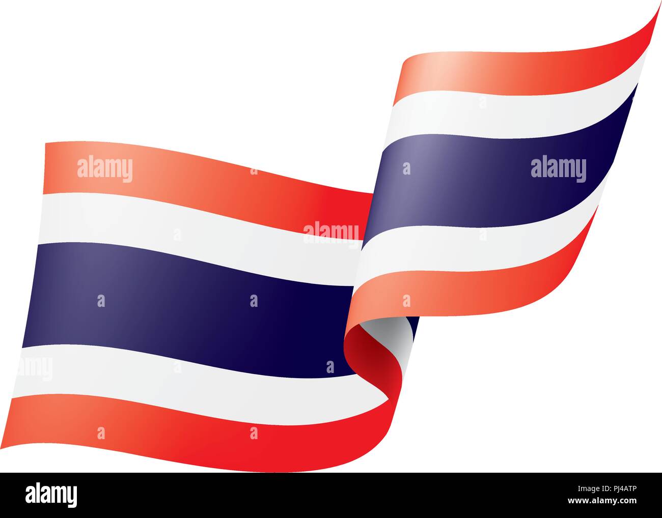 Thailand flag, vector illustration on a white background Stock Vector ...