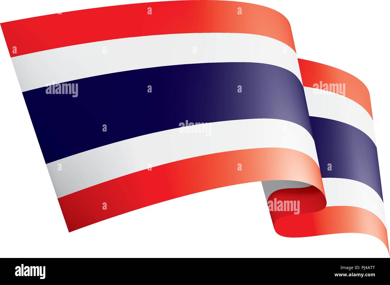 Thailand flag, vector illustration on a white background Stock Vector ...