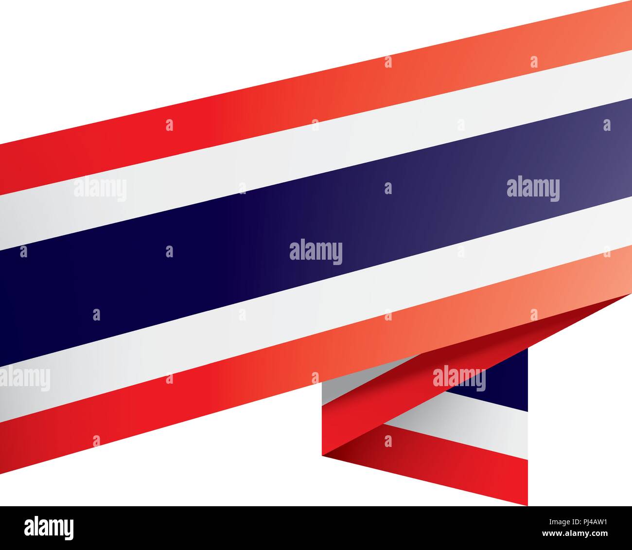 Thailand flag, vector illustration on a white background Stock Vector ...