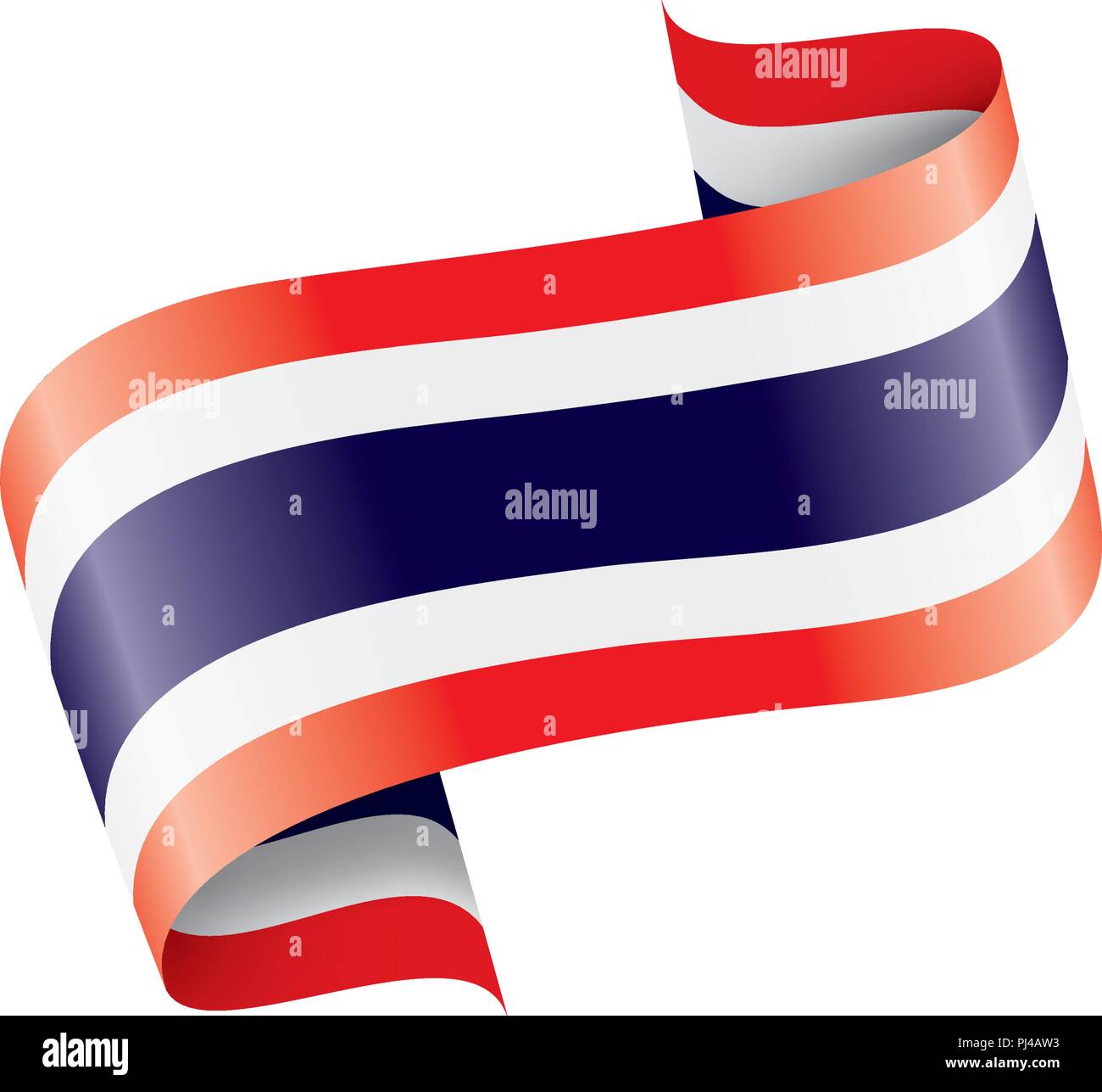 Thailand flag, vector illustration on a white background Stock Vector ...