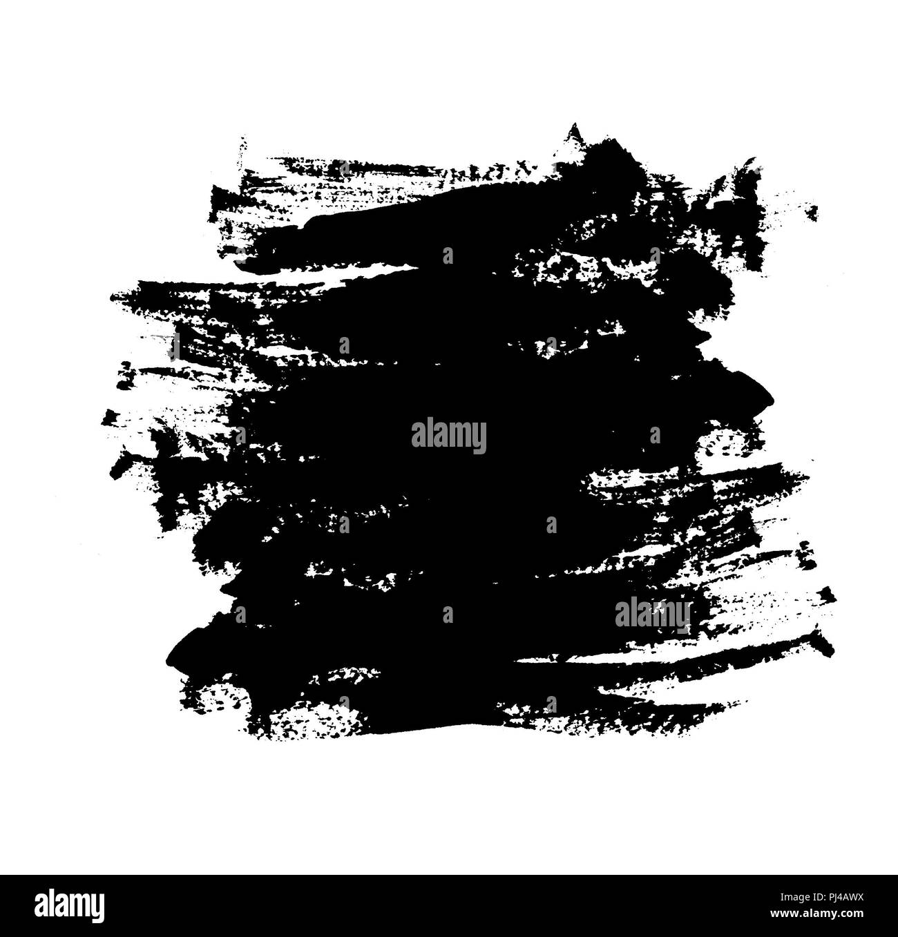 Black brushstroke isolated on white background Stock Photo - Alamy