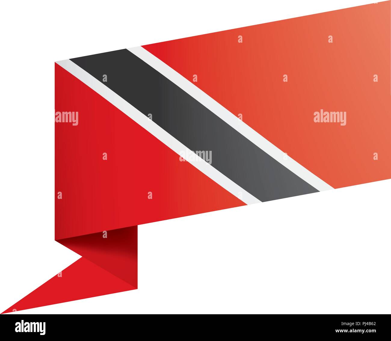trinidad and tobago flag, vector illustration on a white background ...