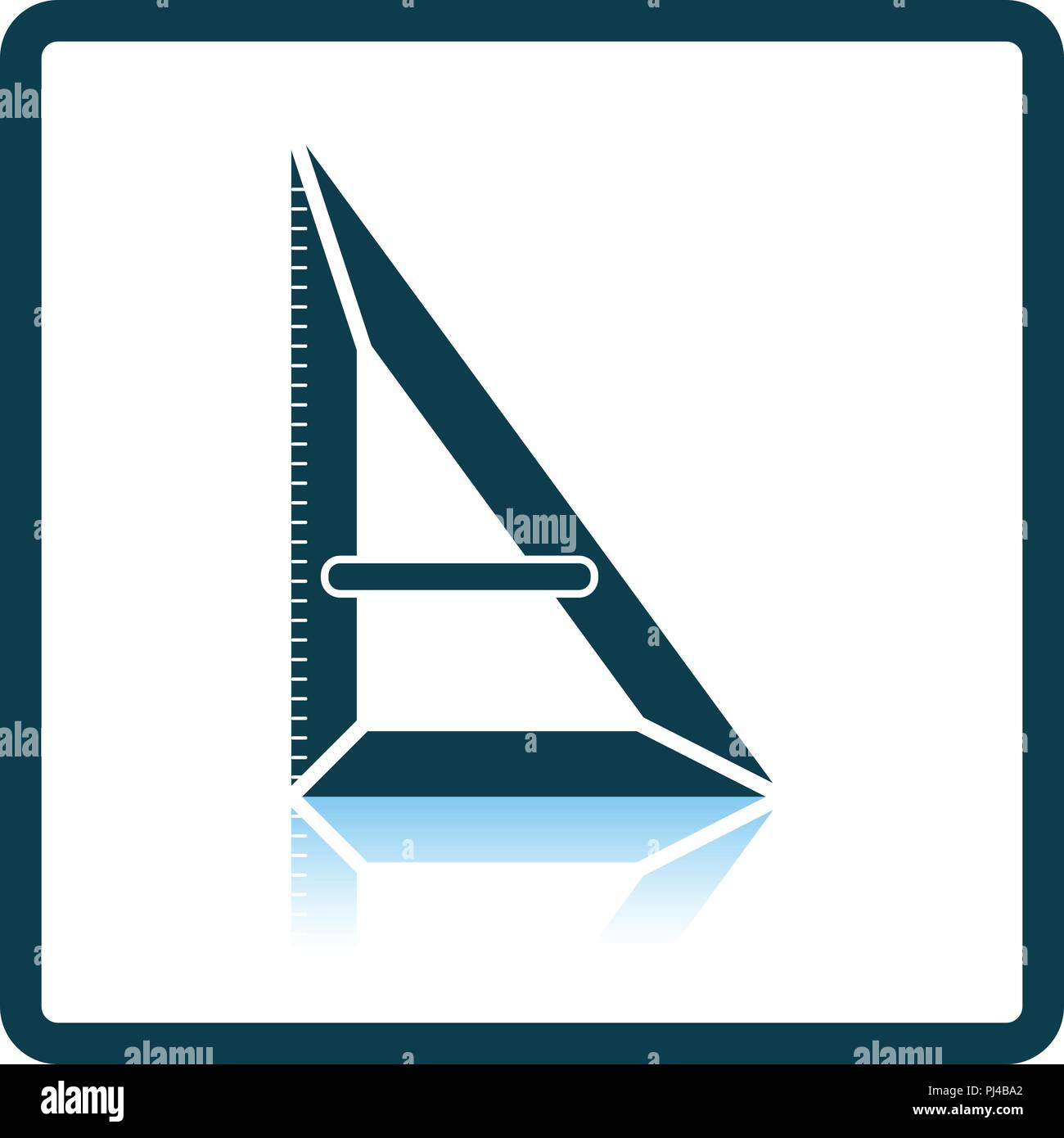 Triangle icon. Shadow reflection design. Vector illustration Stock ...