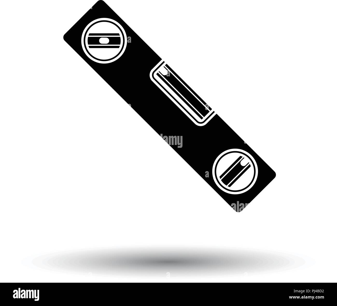 Icon of construction level . White background with shadow design ...