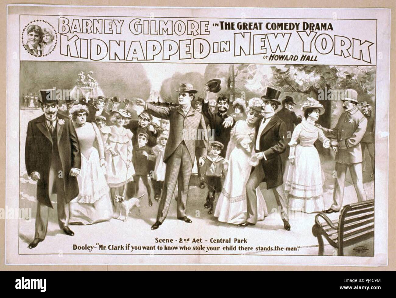 Barney Gilmore in the great comedy drama, Kidnapped in New York by ...