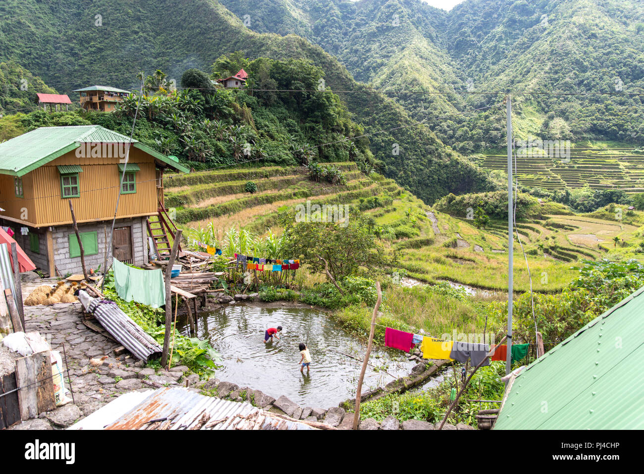Beautiful landscape at Banaue rice terrace, Philippines Stock Photo - Alamy