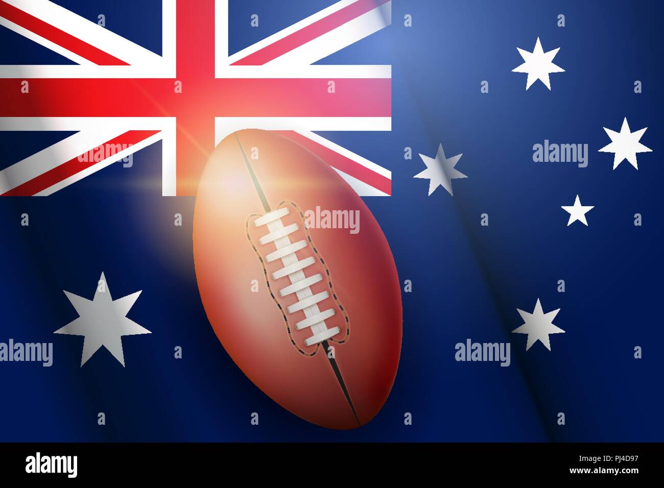 AFL ball and Australian Flag Stock Vector Image & Art - Alamy