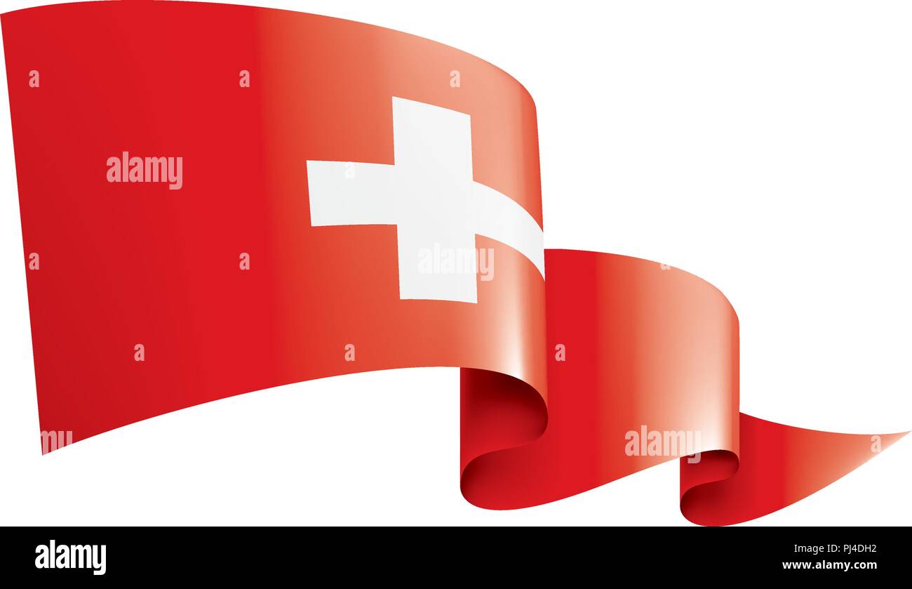 Switzerland flag, vector illustration on a white background Stock ...