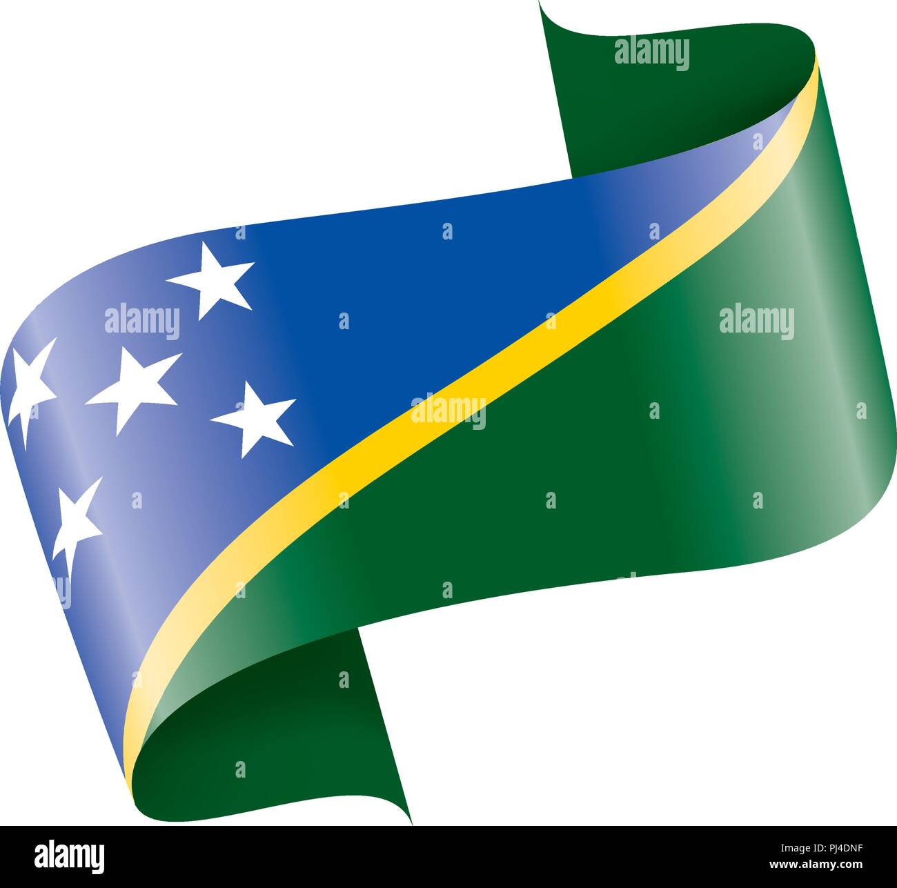 Solomon Islands flag, vector illustration on a white background Stock ...