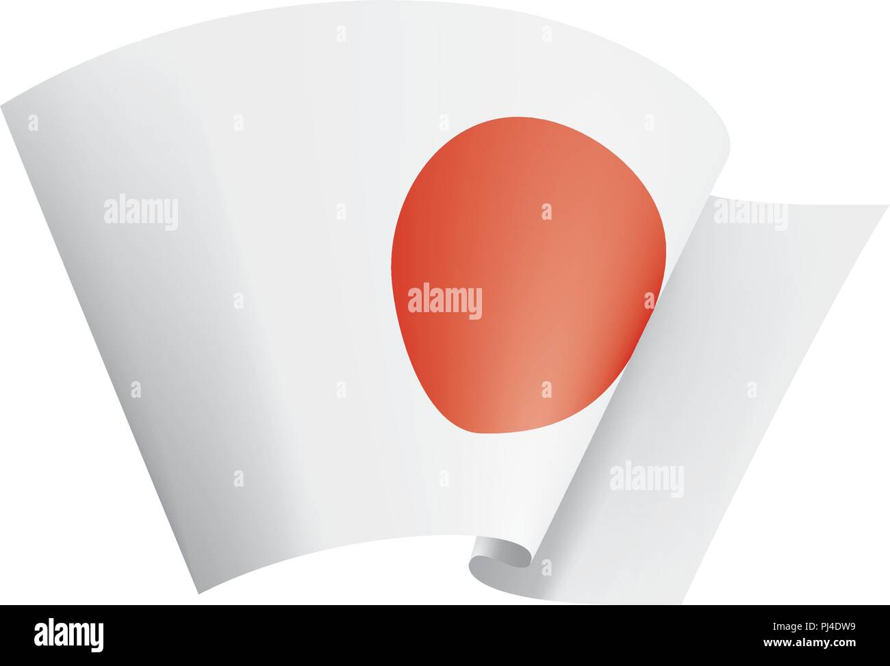 Japan flag, vector illustration on a white background Stock Vector ...