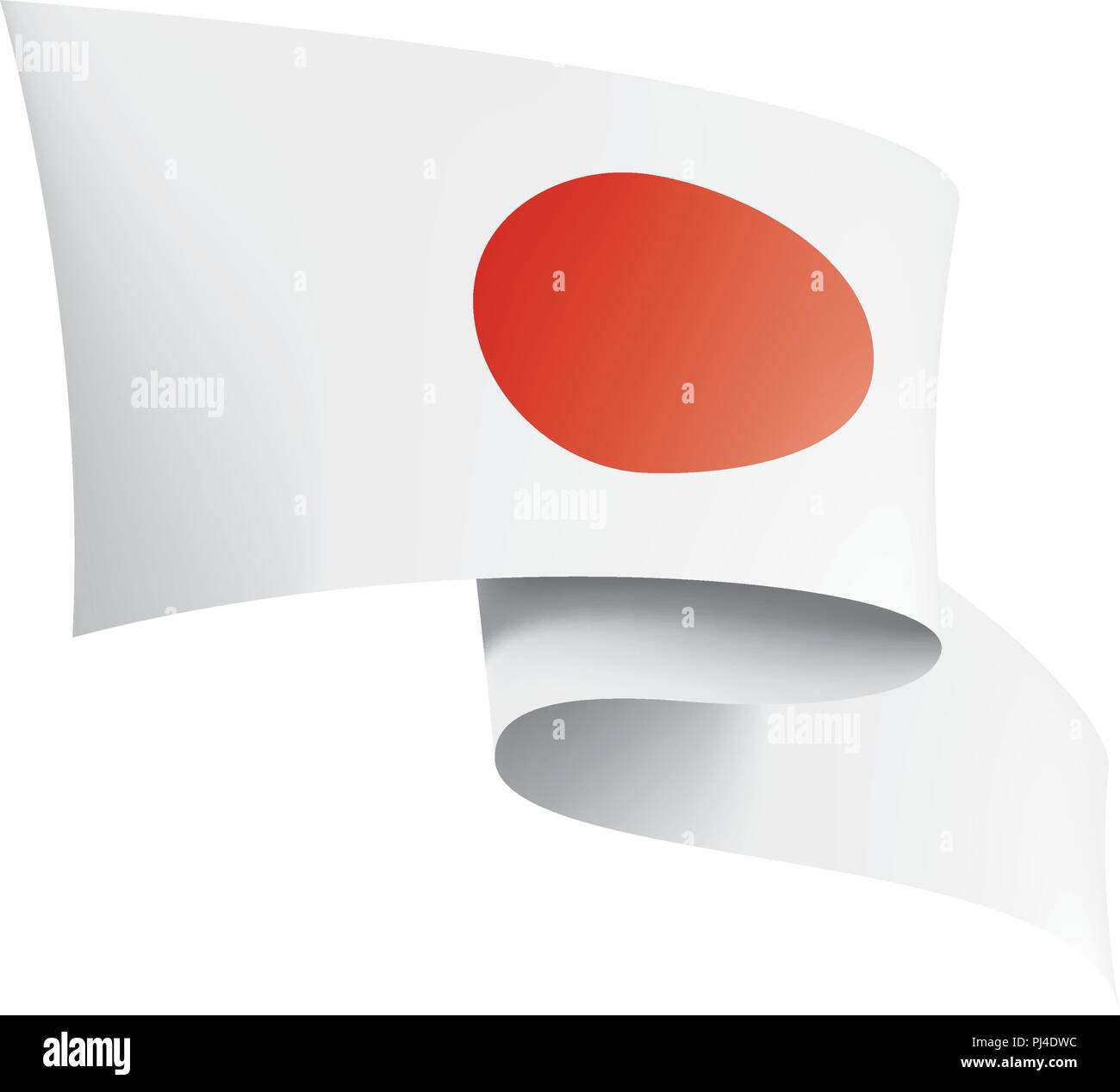 Japan flag, vector illustration on a white background Stock Vector ...