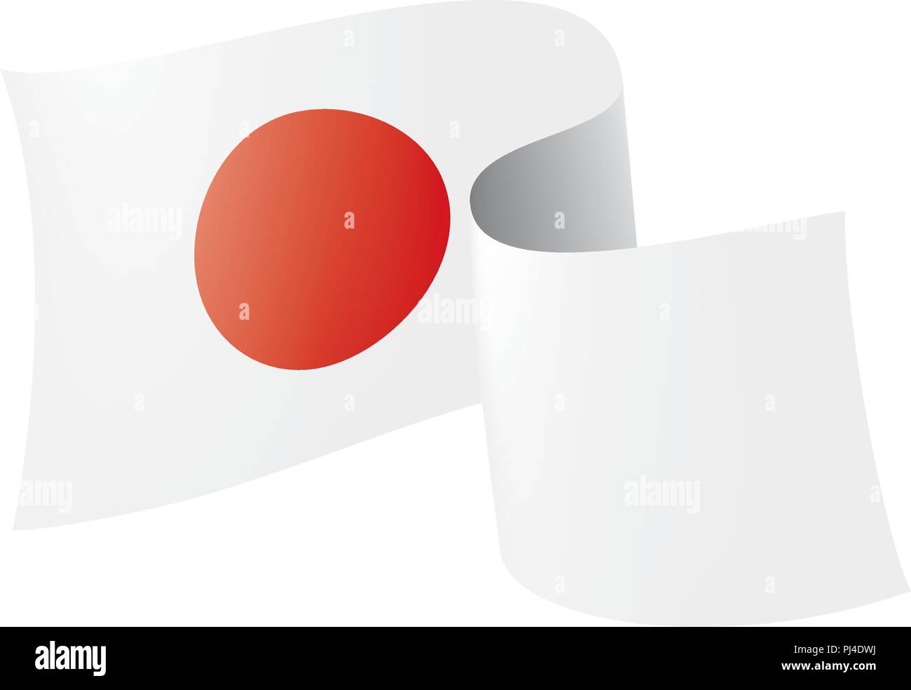 Japan flag, vector illustration on a white background Stock Vector ...