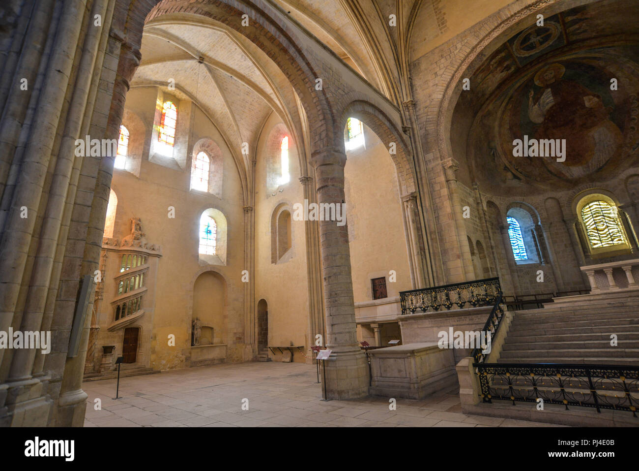Nevers (Burgundy, central-eastern France). Cathedral of St. Cyr and St ...