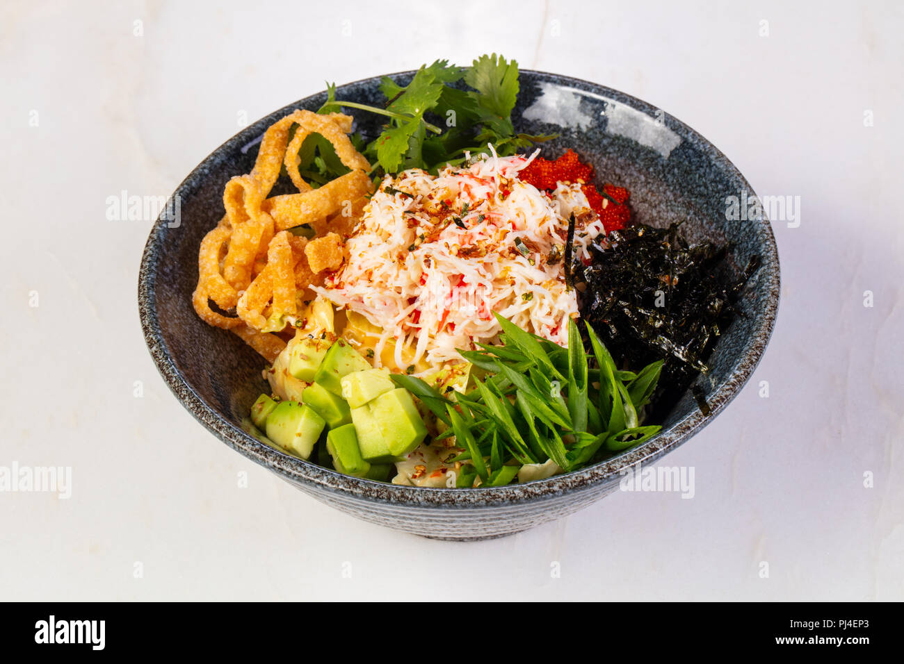 Poke with crab meat Stock Photo - Alamy