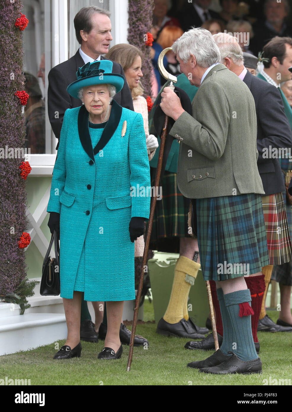 Her Majesty the Queen at the Braemar Royal Highland Gathering at the ...