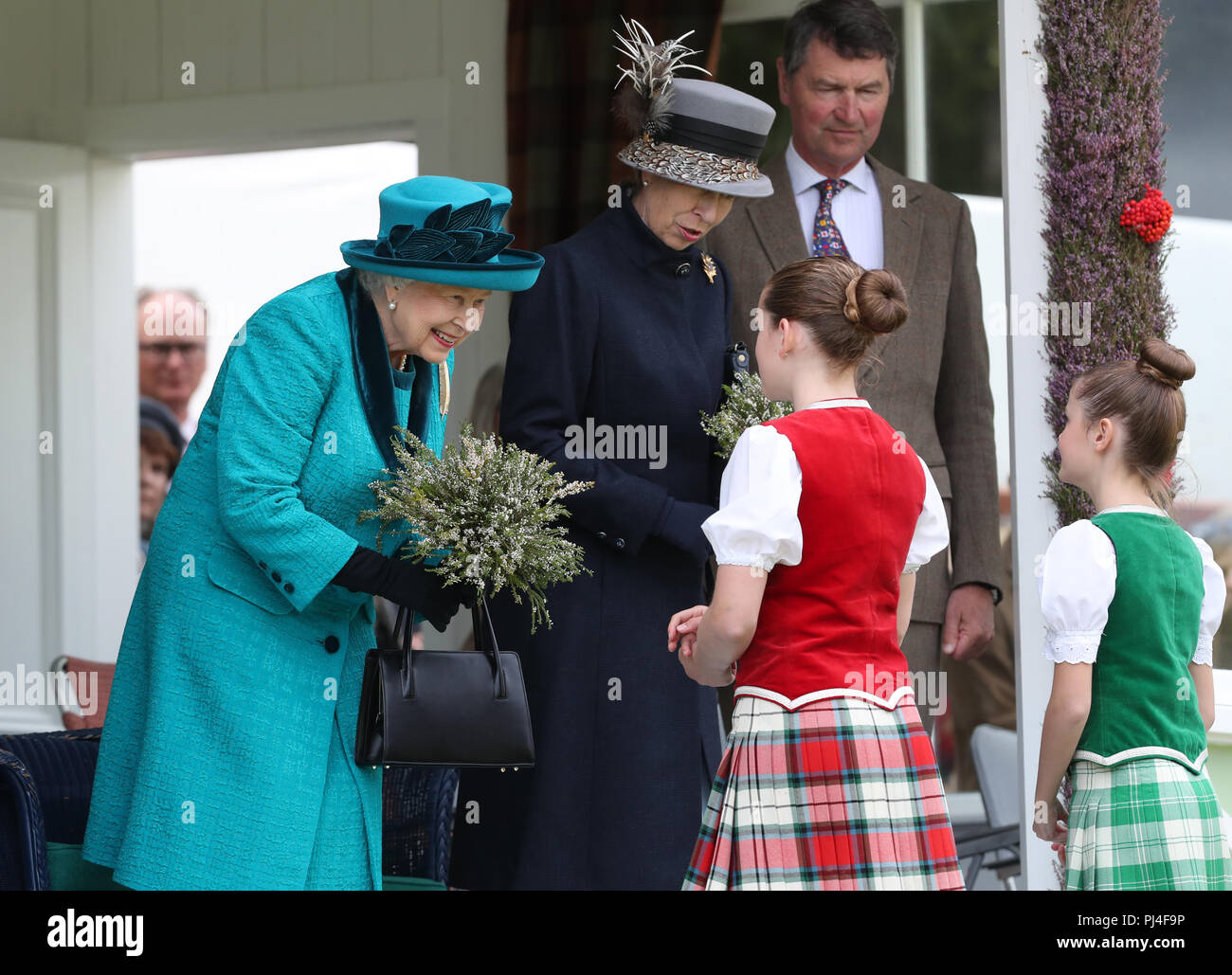 Her majesty queen braemar royal highland gathering the princess royal ...