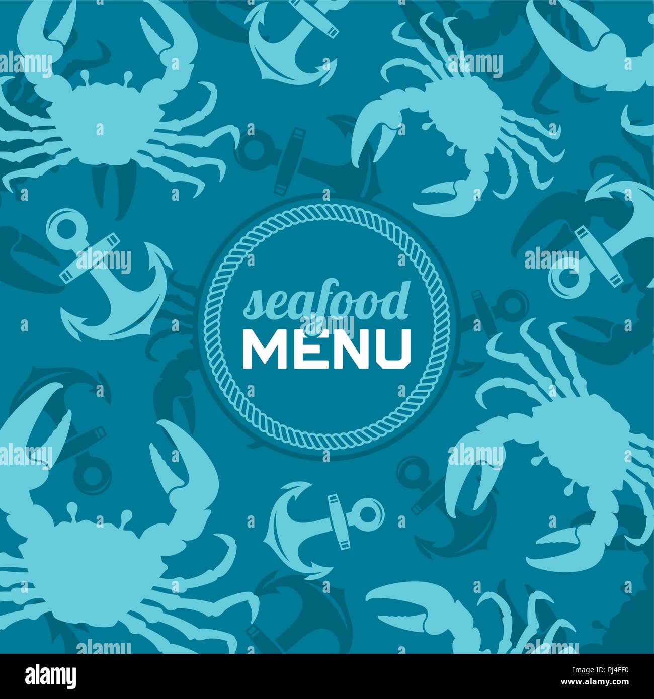 Seafood menu cover template Stock Vector Image & Art - Alamy
