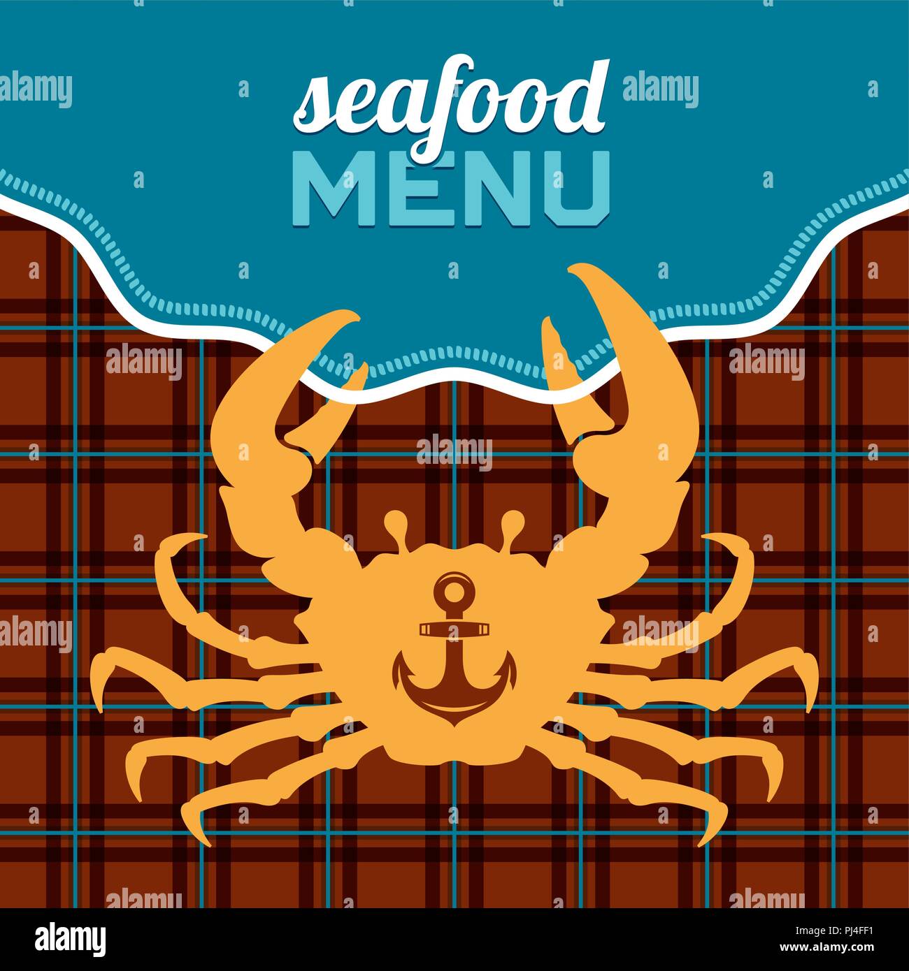 Seafood menu cover template Stock Vector Image & Art - Alamy