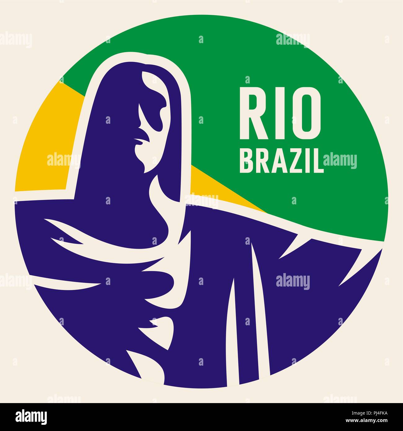 Travel sticker Brazil. Vector illustration. Luggage sticker Stock ...