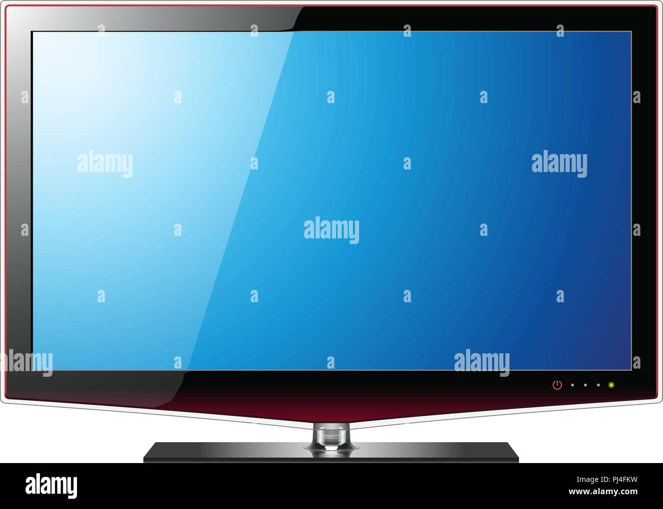 TV flat lcd screen, realistic vector illustration Stock Vector Image ...