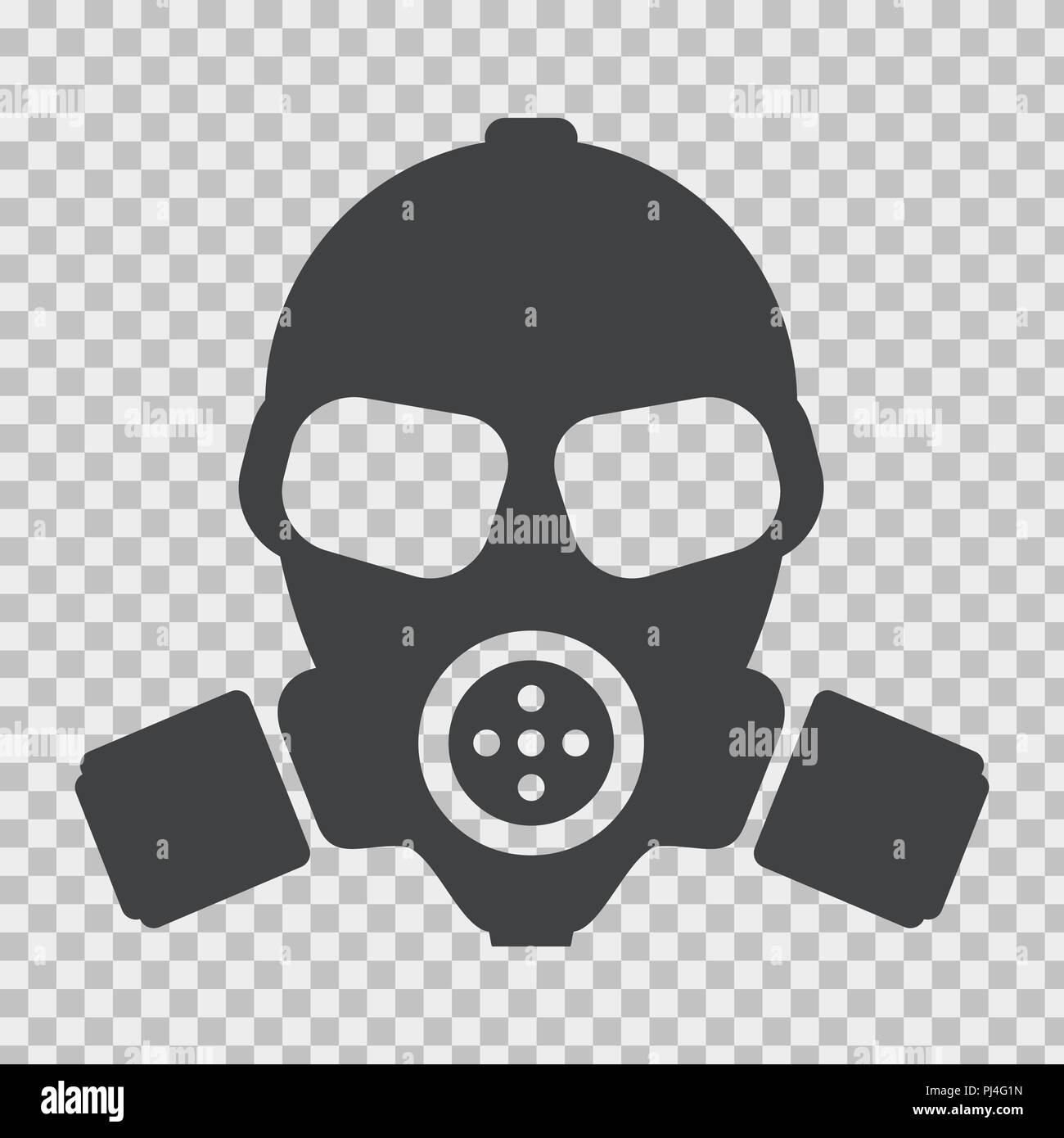Vector Gas mask with flat and solid color style Stock Vector Image ...