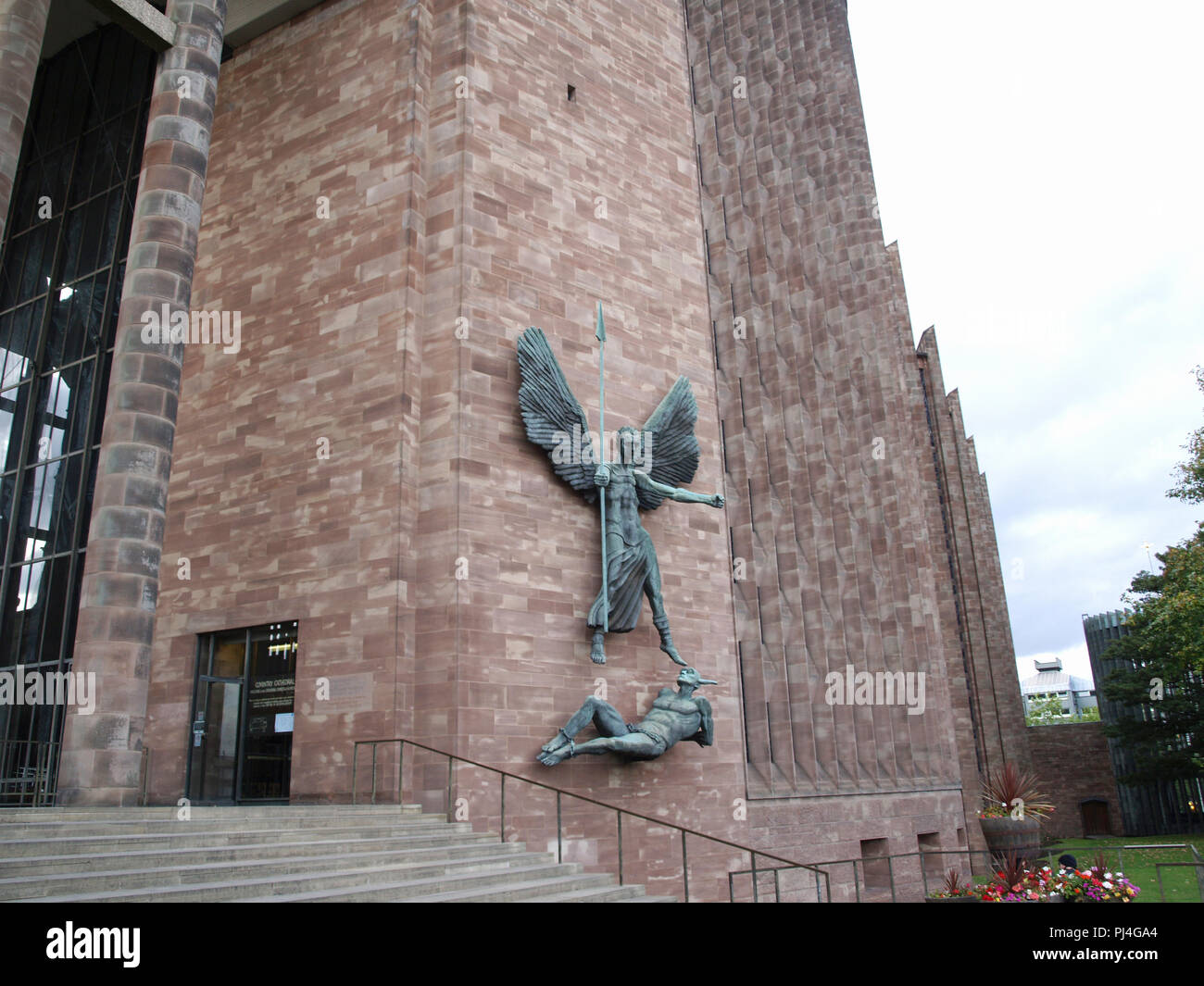 St Michael's Victory over the Devil, sculpture by Sir Jacob Epstein at ...