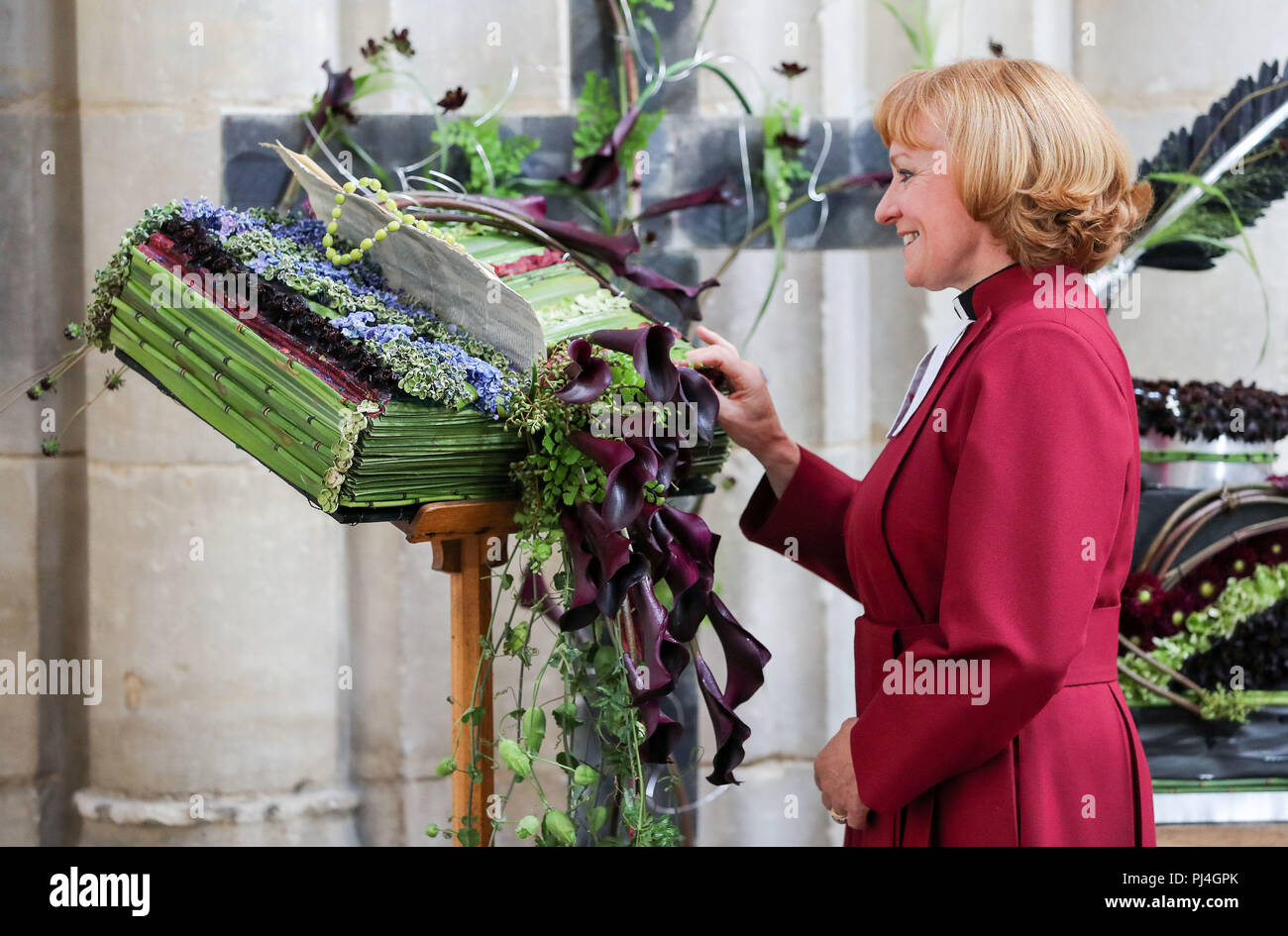 The Very Reverend Catherine Ogle, Dean of Winchester Cathedral, looks ...