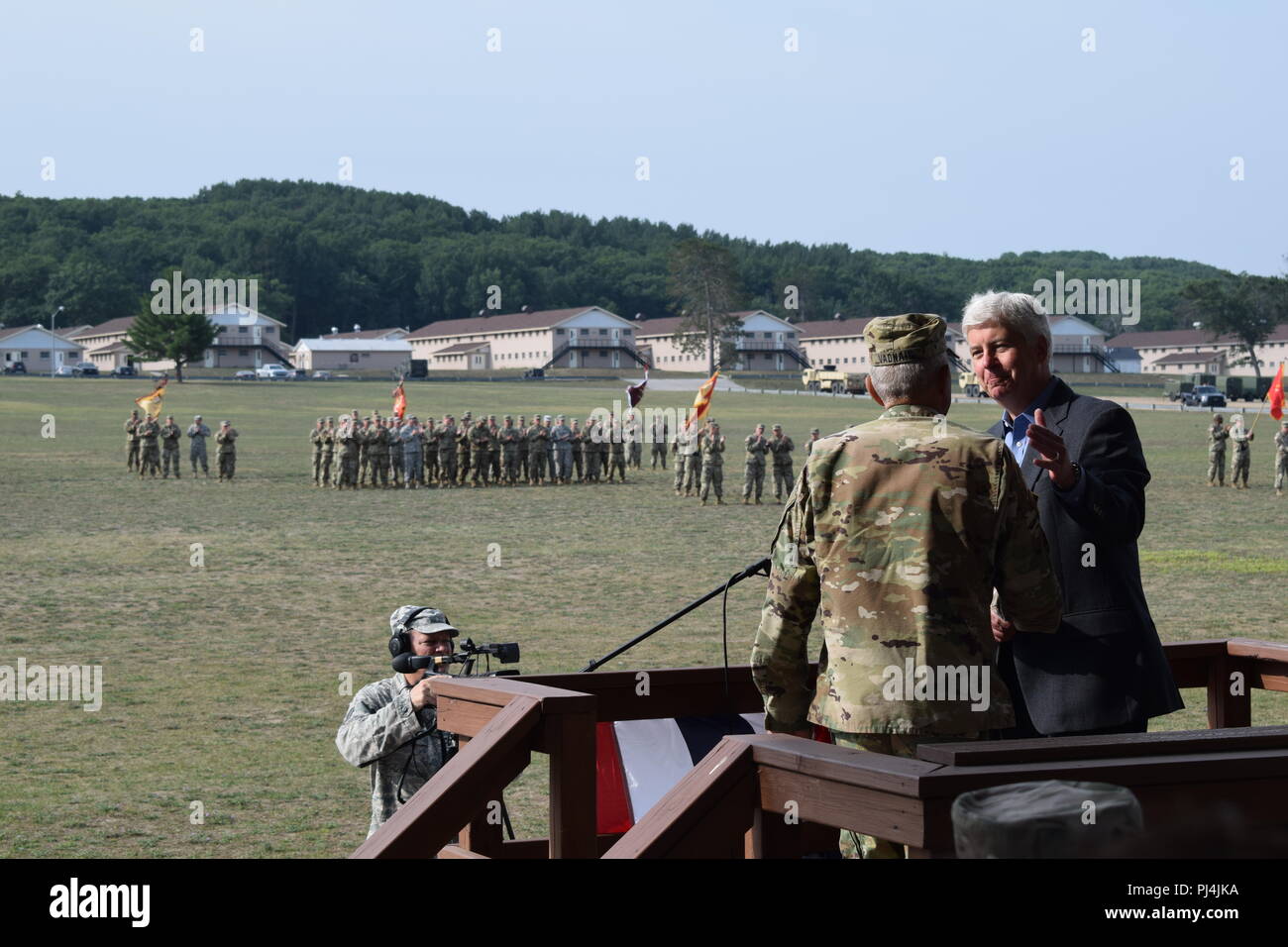 Gov. Rick Snyder and Maj. Gen. Gregory Vadnais, Michigan National Guard ...