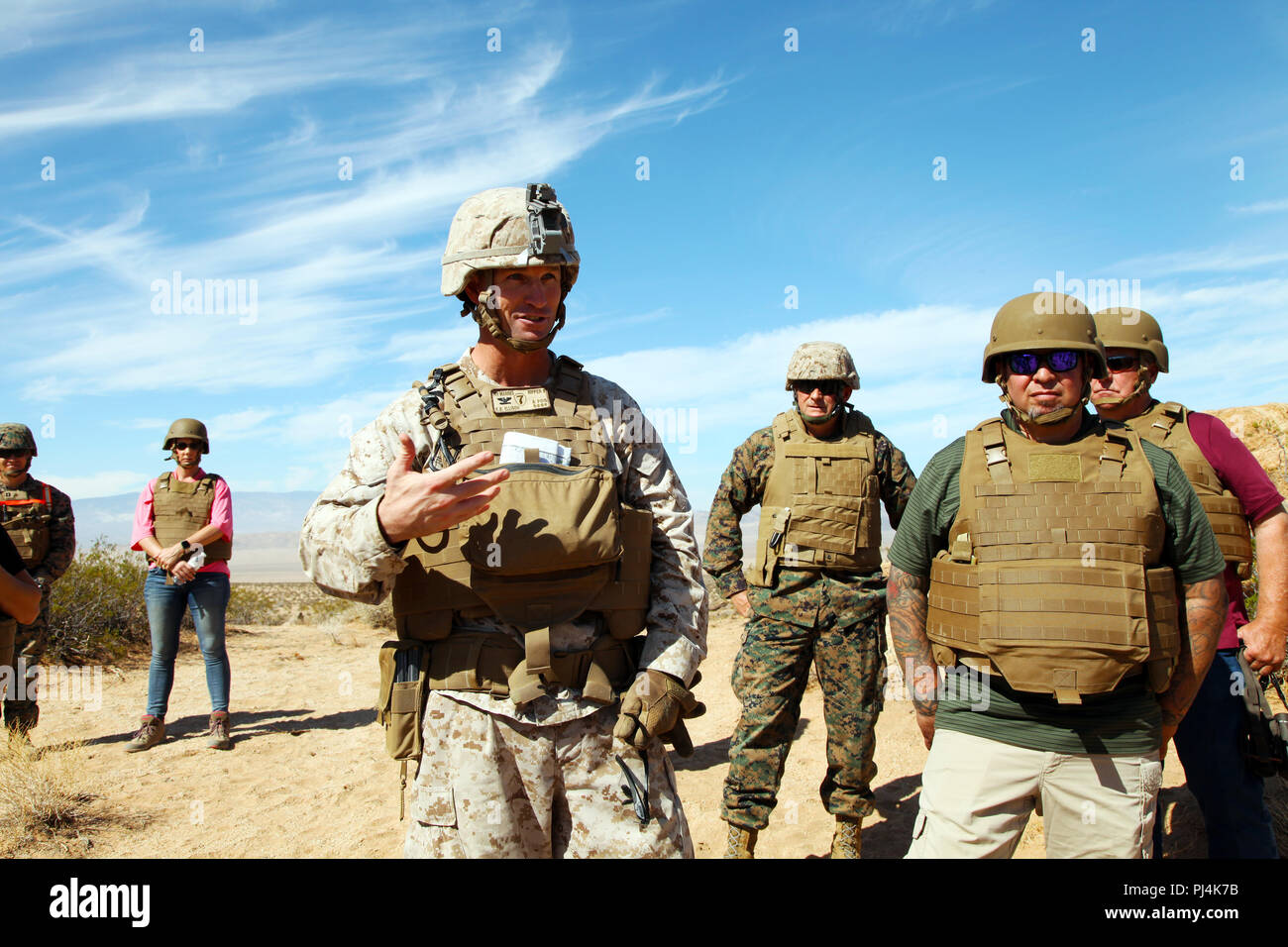 Col. Kyle B. Ellison, Commanding Officer, 7th Marine Regiment, talks ...
