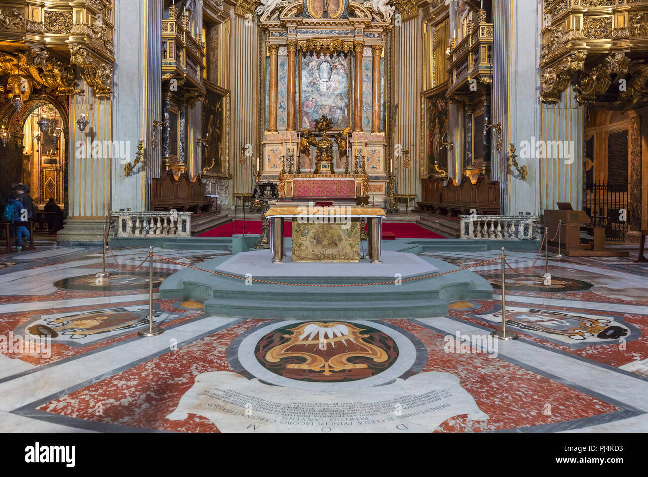 Church Santa Maria in Vallicella interior, Chiesa Nuova, Rome, Lazio ...