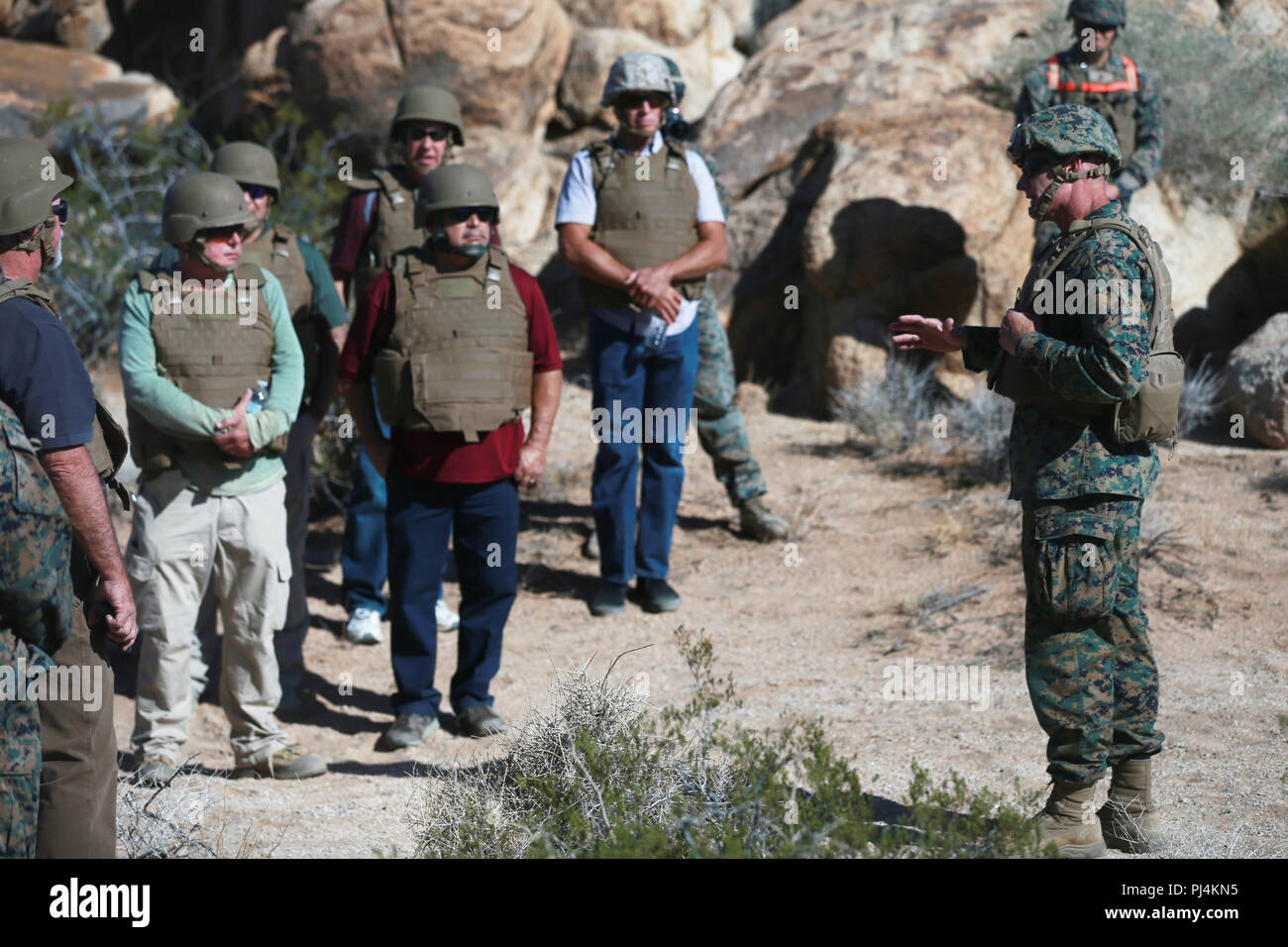 Brig. Gen. Roger Turner, Combat Center Commanding General, expresses ...