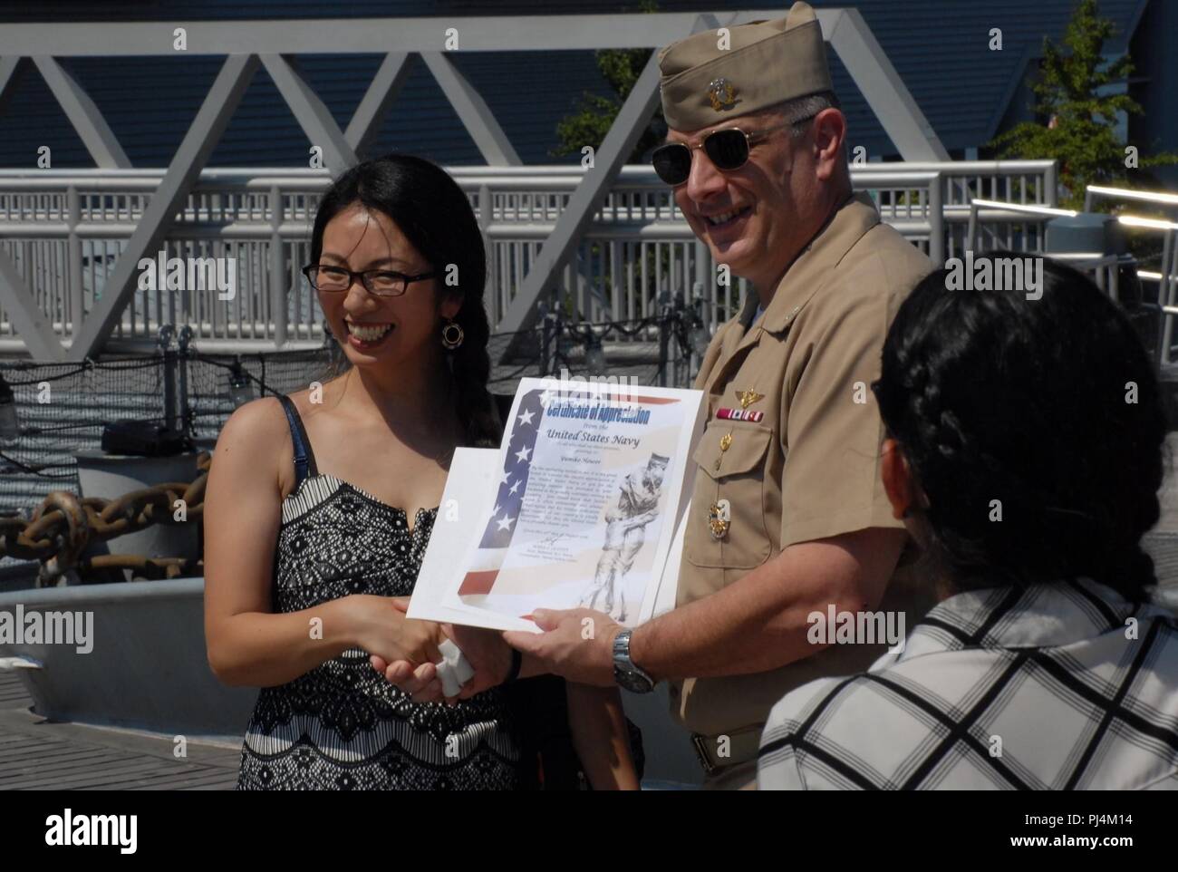 IT1 Justin R. Houser, from the Naval Safety Center-Norfolk, proudly re ...