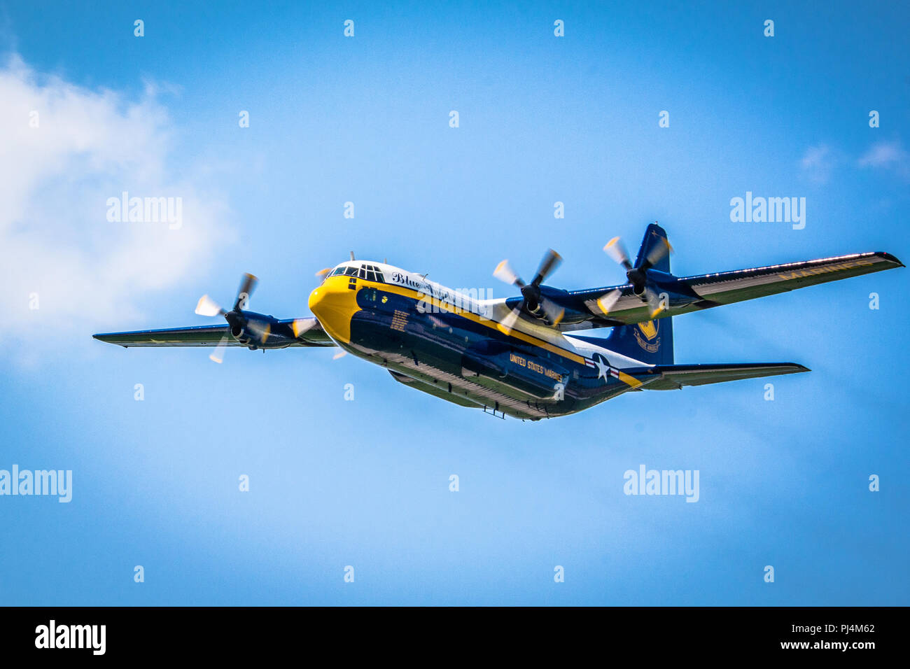 A U.S. Navy C-130 transport aircraft, known as Fat Albert, assigned to ...
