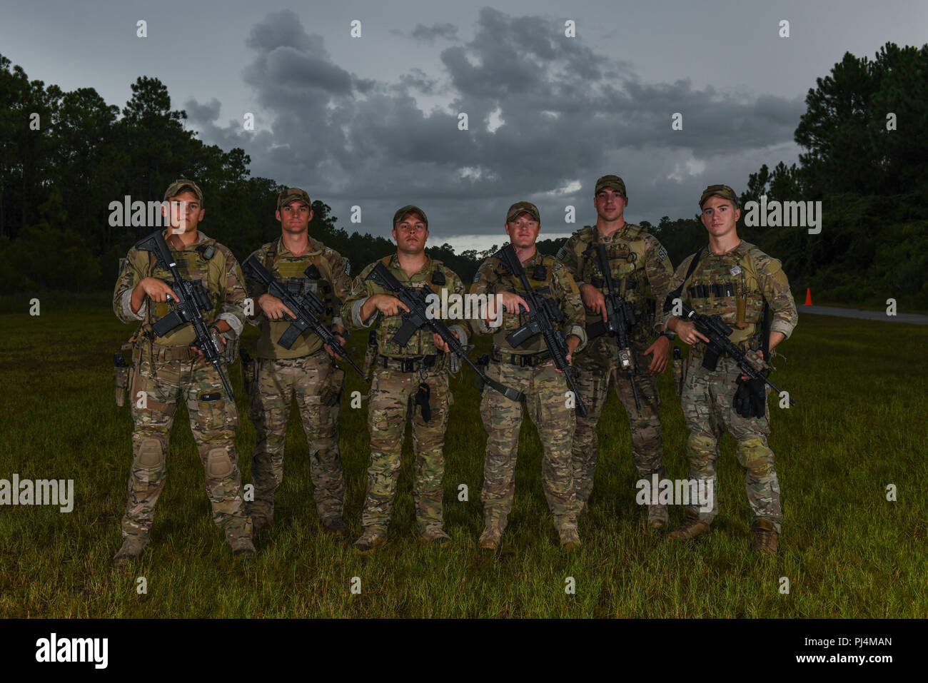 Air Commandos with the 1st Special Operations Security Forces Squadron ...