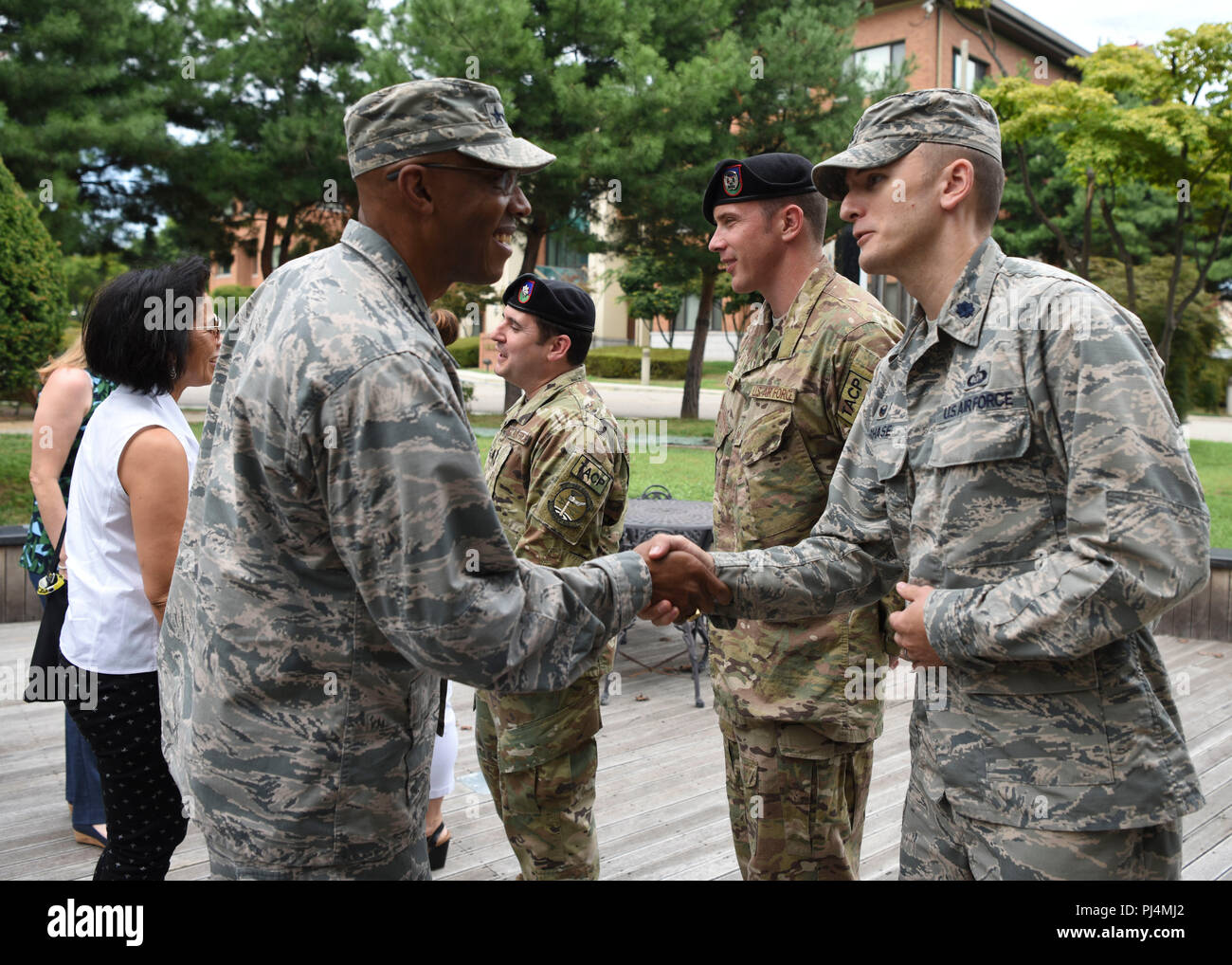 Gen. CQ Brown, Jr., Pacific Air Forces commander, meets Lt. Col ...