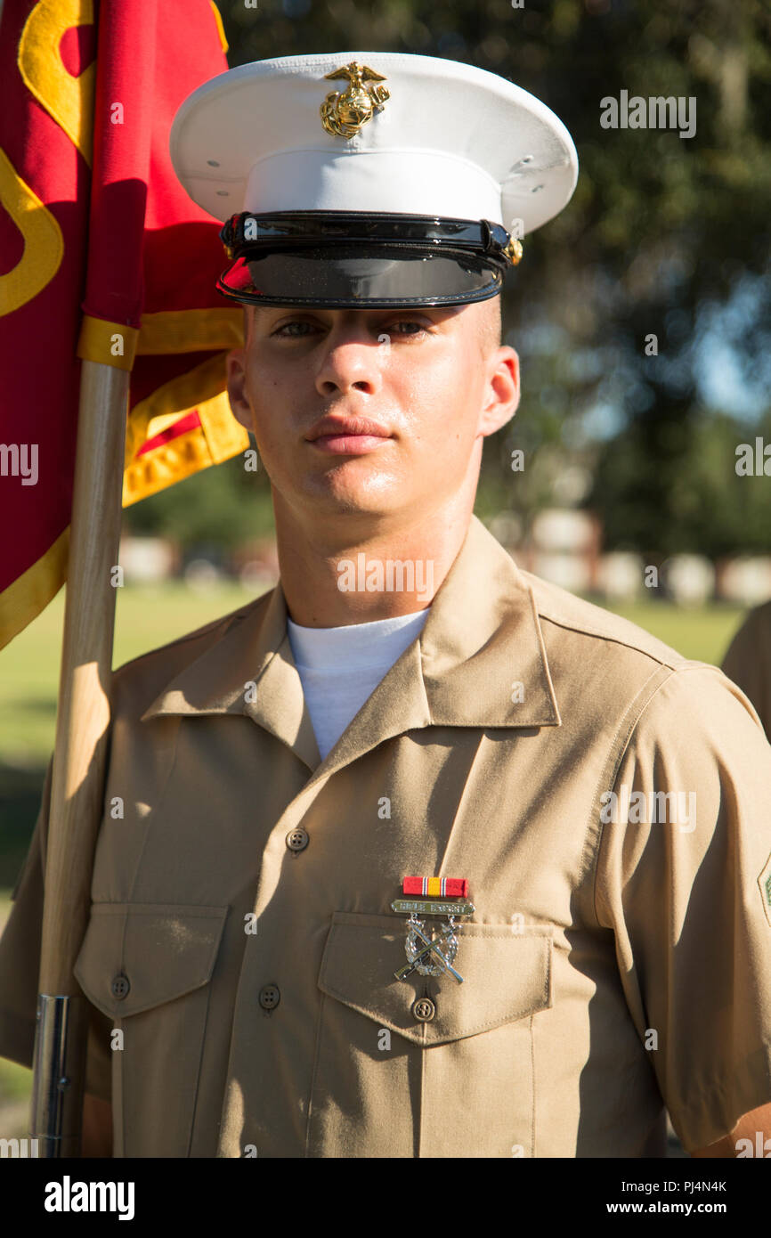 U.S. Marine Corps PFC. Alan Guertin is the honor graduate for Platoon ...