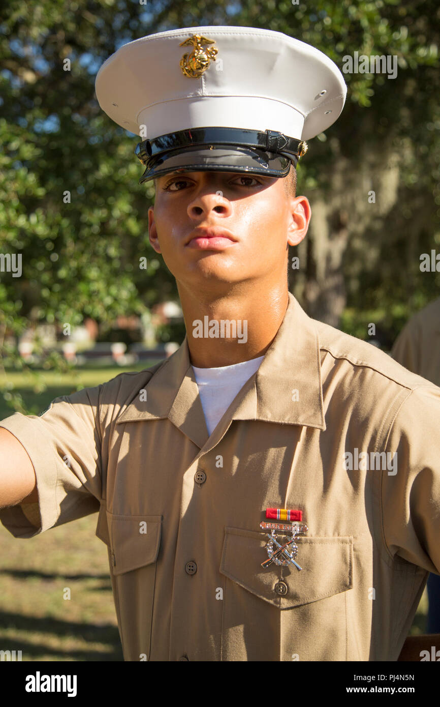 U.S. Marine Corps PFC. Adam Sapp is the honor graduate for Platoon 2069 ...