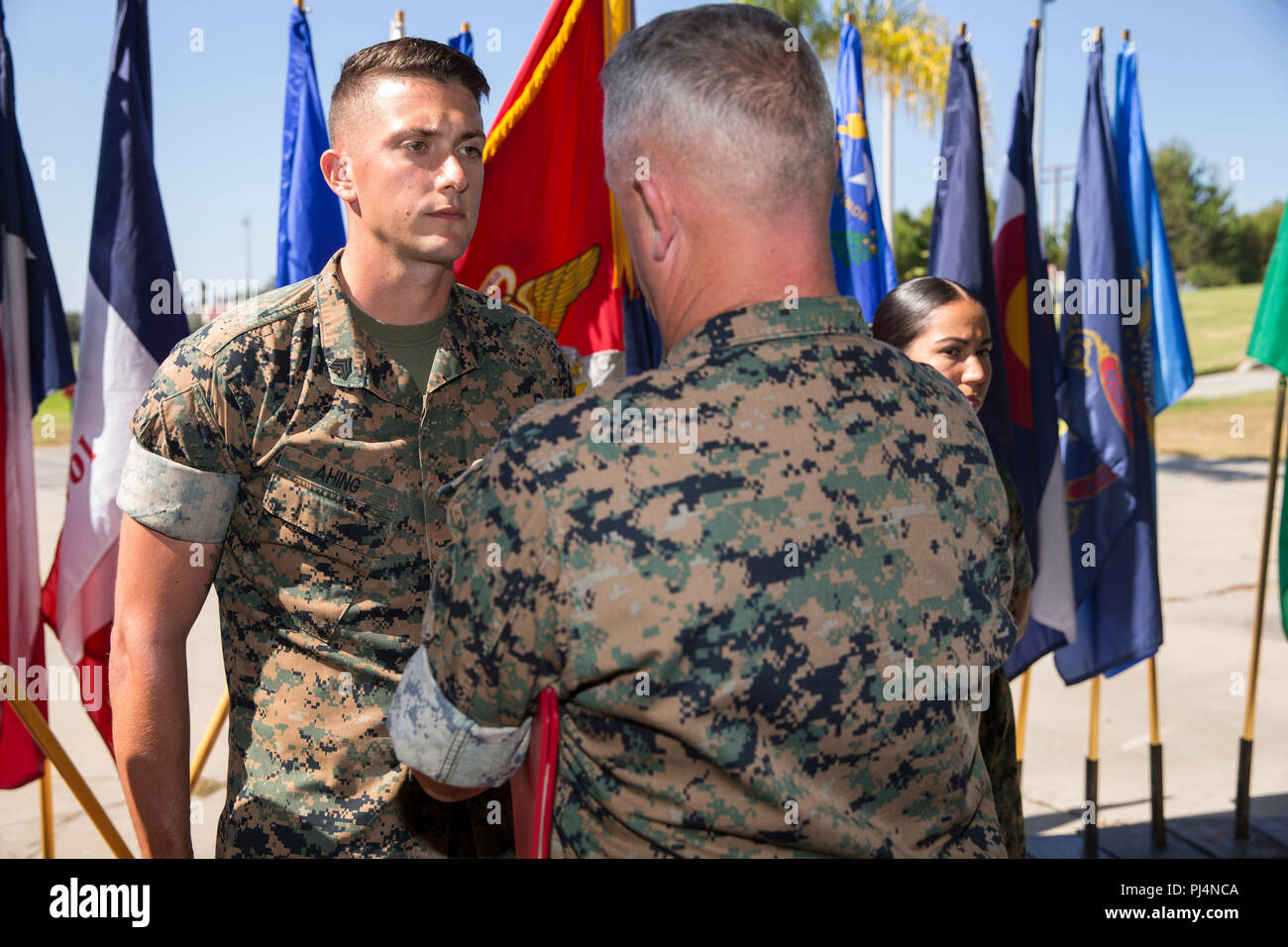 U.S. Marine Corps Sgt. Lionel Ahing, noncommissioned officer in charge ...