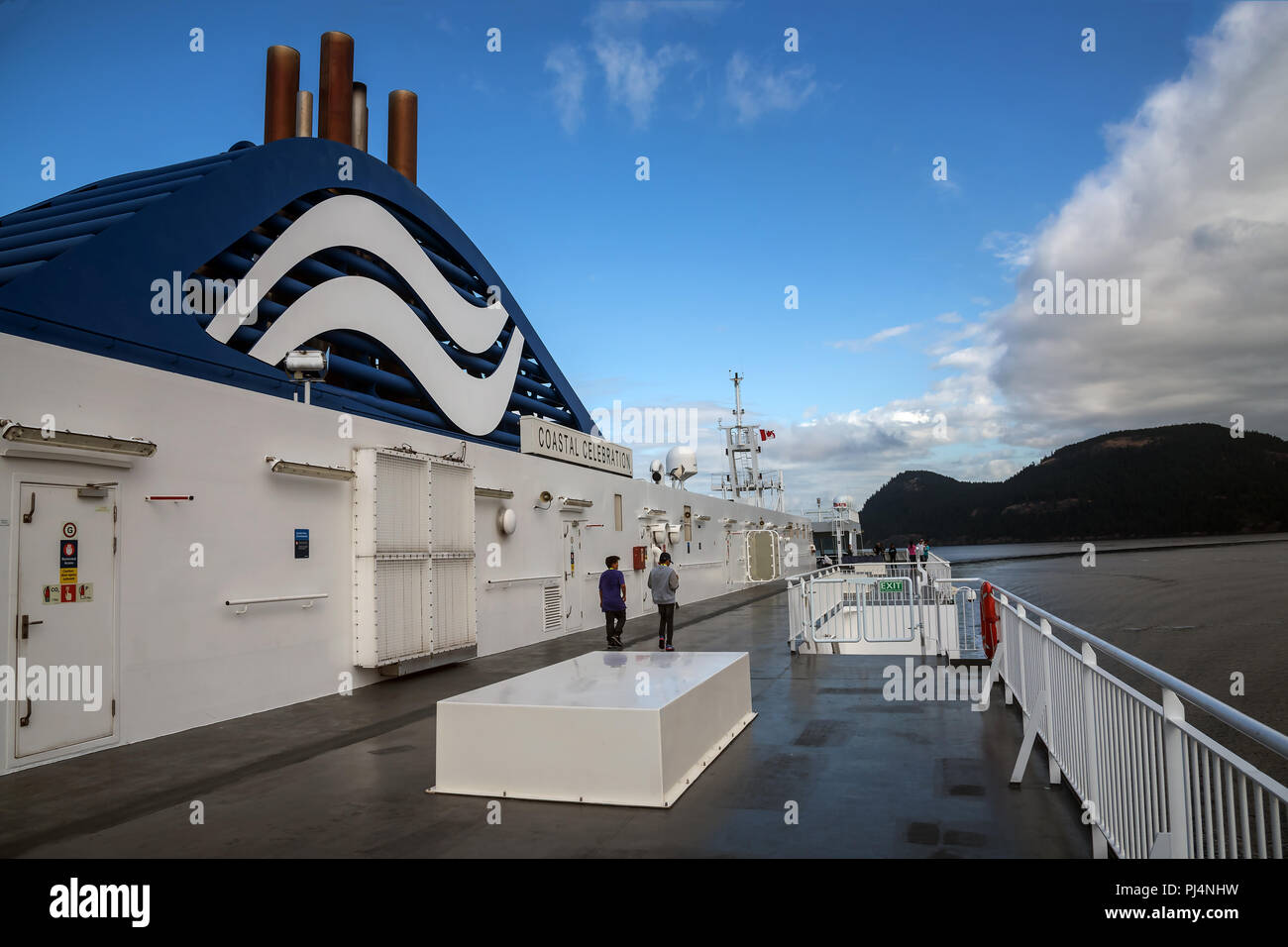 Ferry deck, Vancouver, Victoria, Canada Stock Photo - Alamy