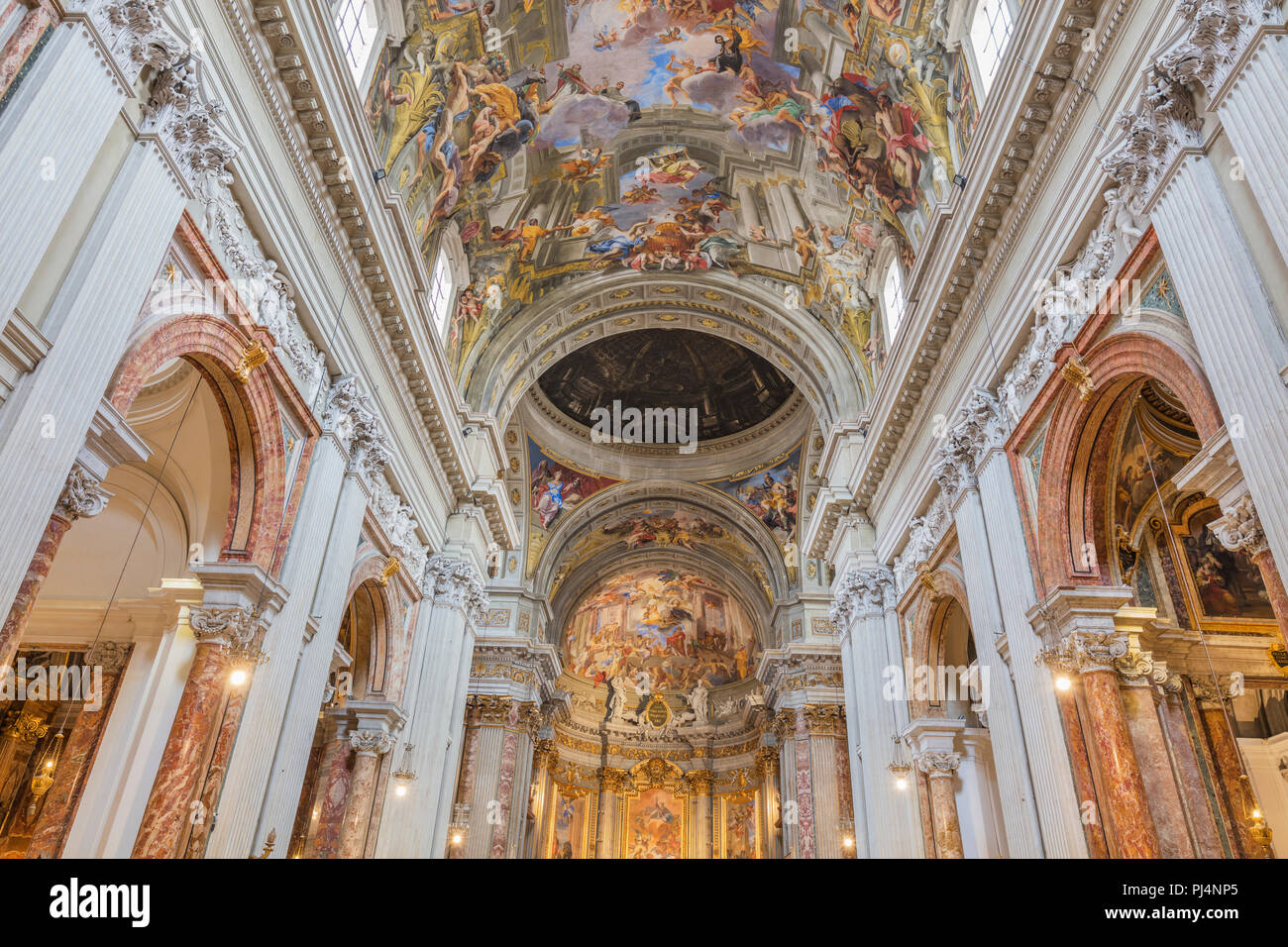 Church of St. Ignatius of Loyola at Campus Martius interior, Chiesa di Sant'Ignazio di Loyola in ...