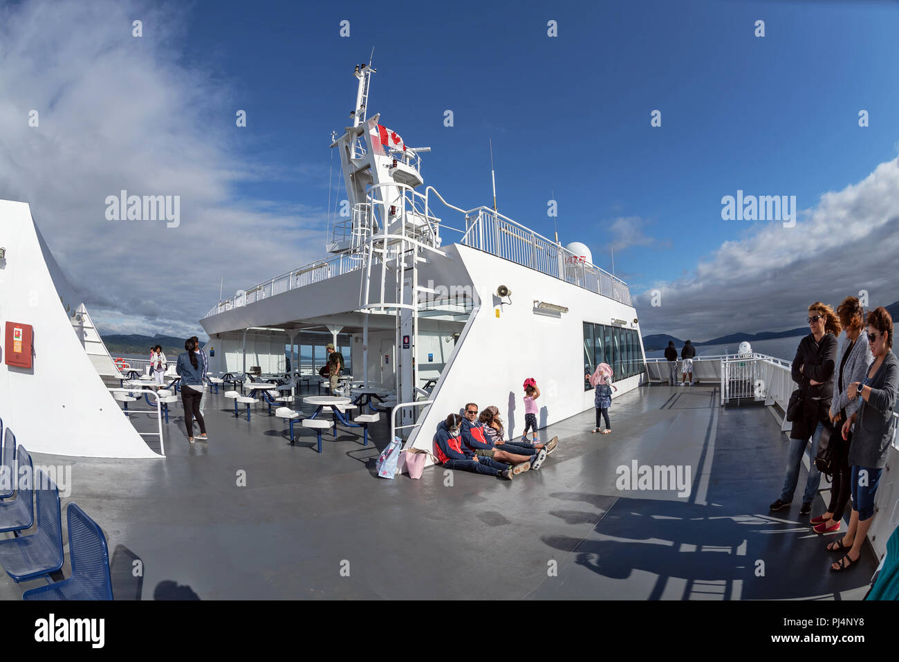 Ferry deck, Vancouver, Victoria, Canada Stock Photo - Alamy