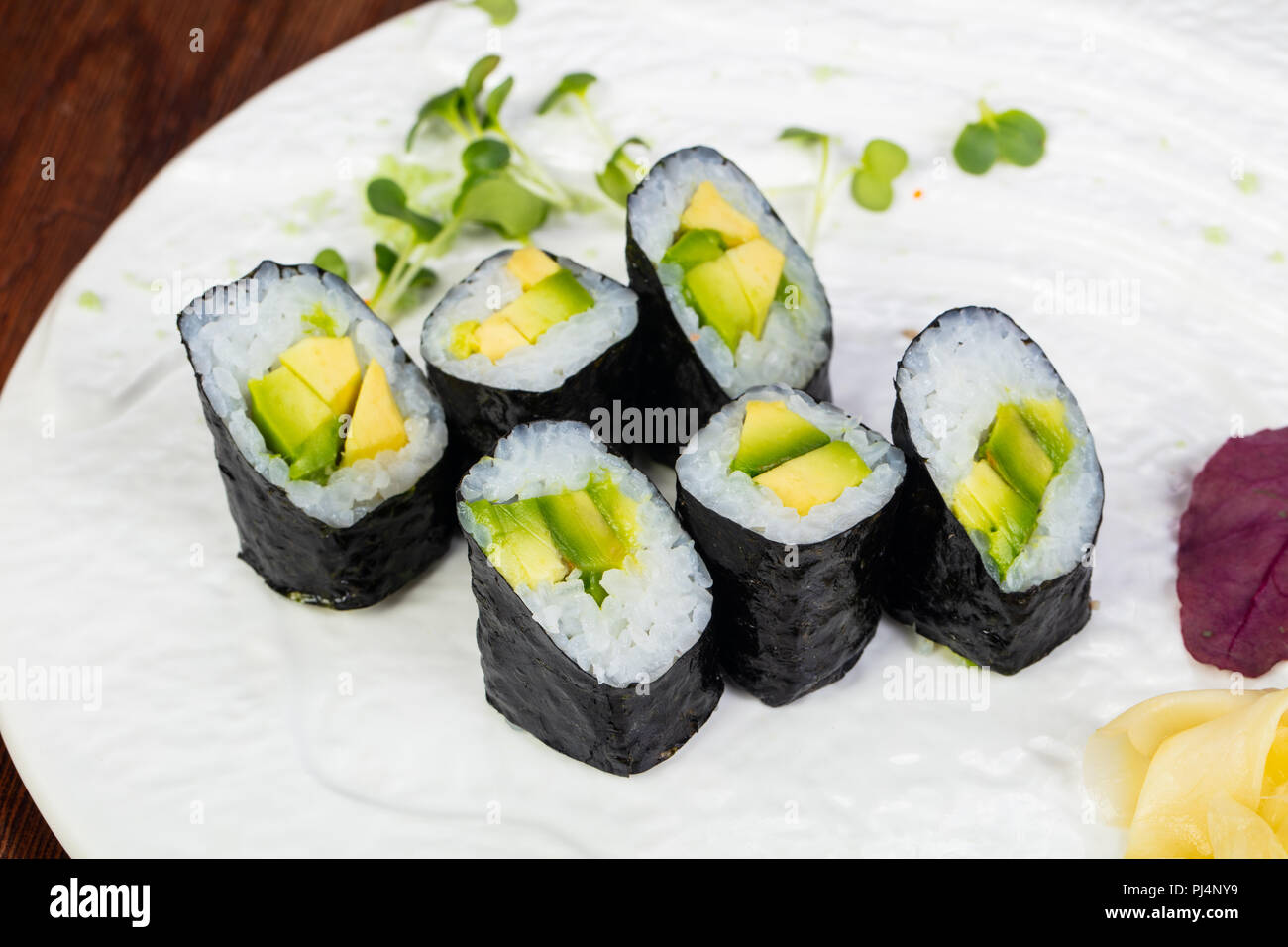 Japanese traditional cold avocado roll Stock Photo - Alamy