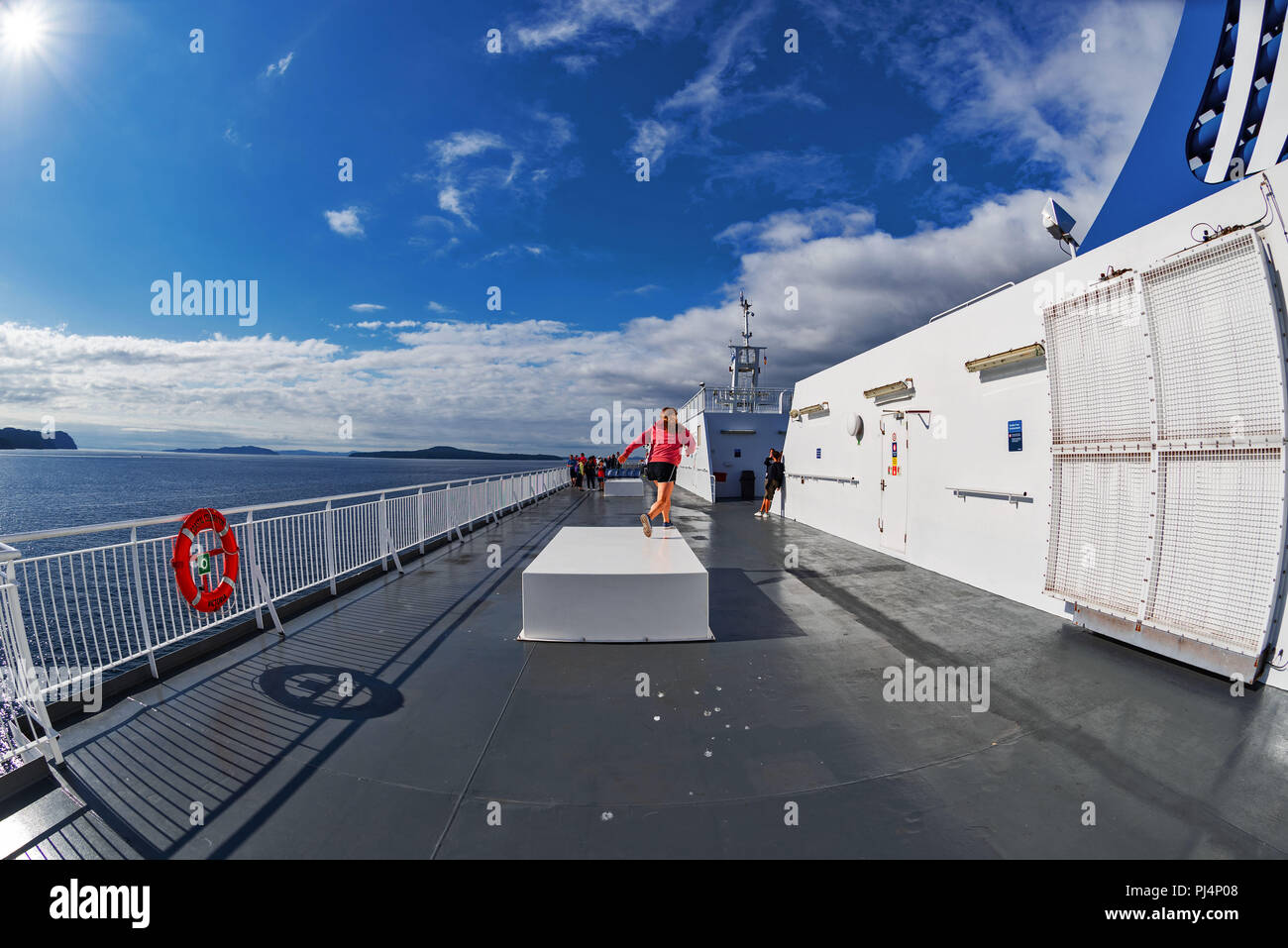 Ferry deck, Vancouver, Victoria, Canada Stock Photo - Alamy