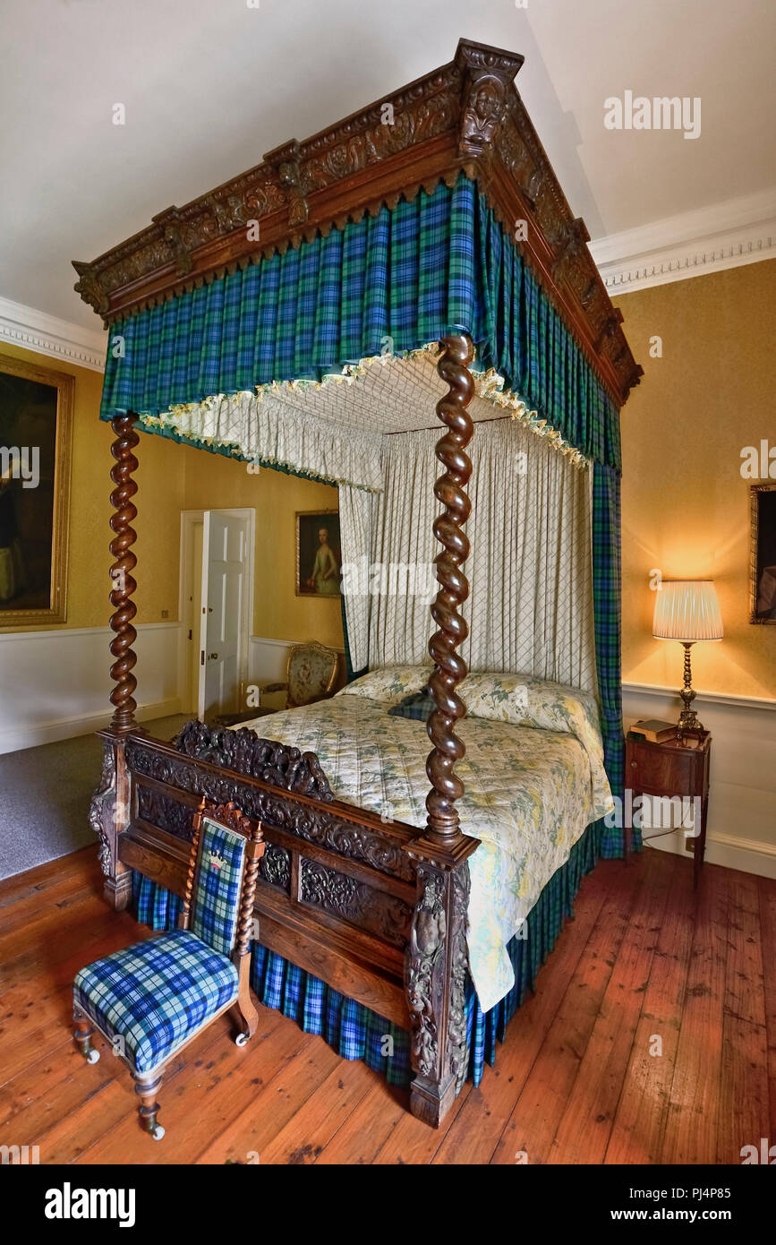 Scotland, Argyll, Inveraray Castle, Bedroom Stock Photo - Alamy