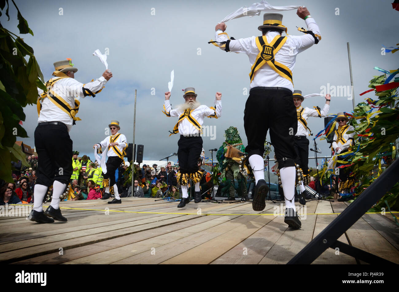 morris dancing, Jack in the green festival, Hastings, UK Stock Photo ...